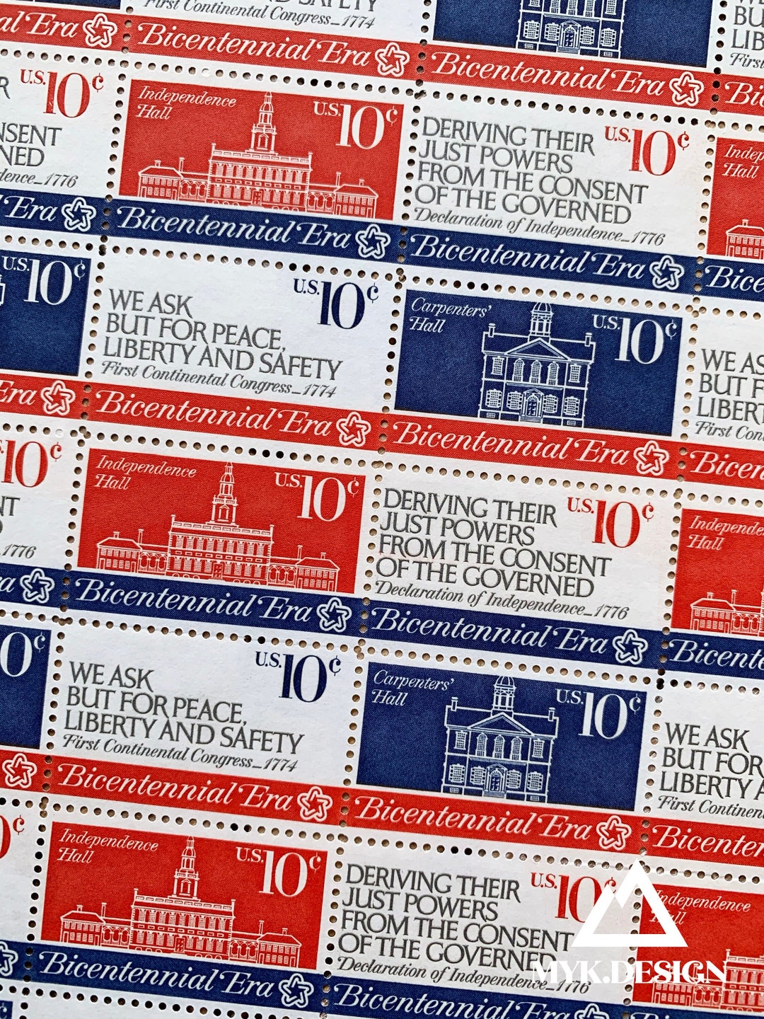 Revolutionary War Bicentennial | 1974 | Vintage US Postage Stamps ...