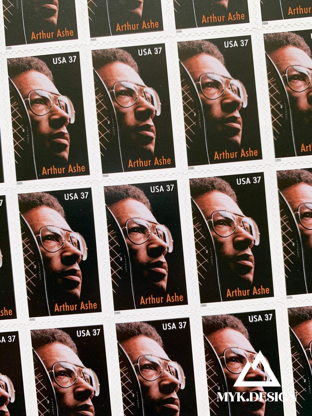 Arthur Ashe | 2005 | Vintage US Postage Stamps, Scott #3936 | Face ...