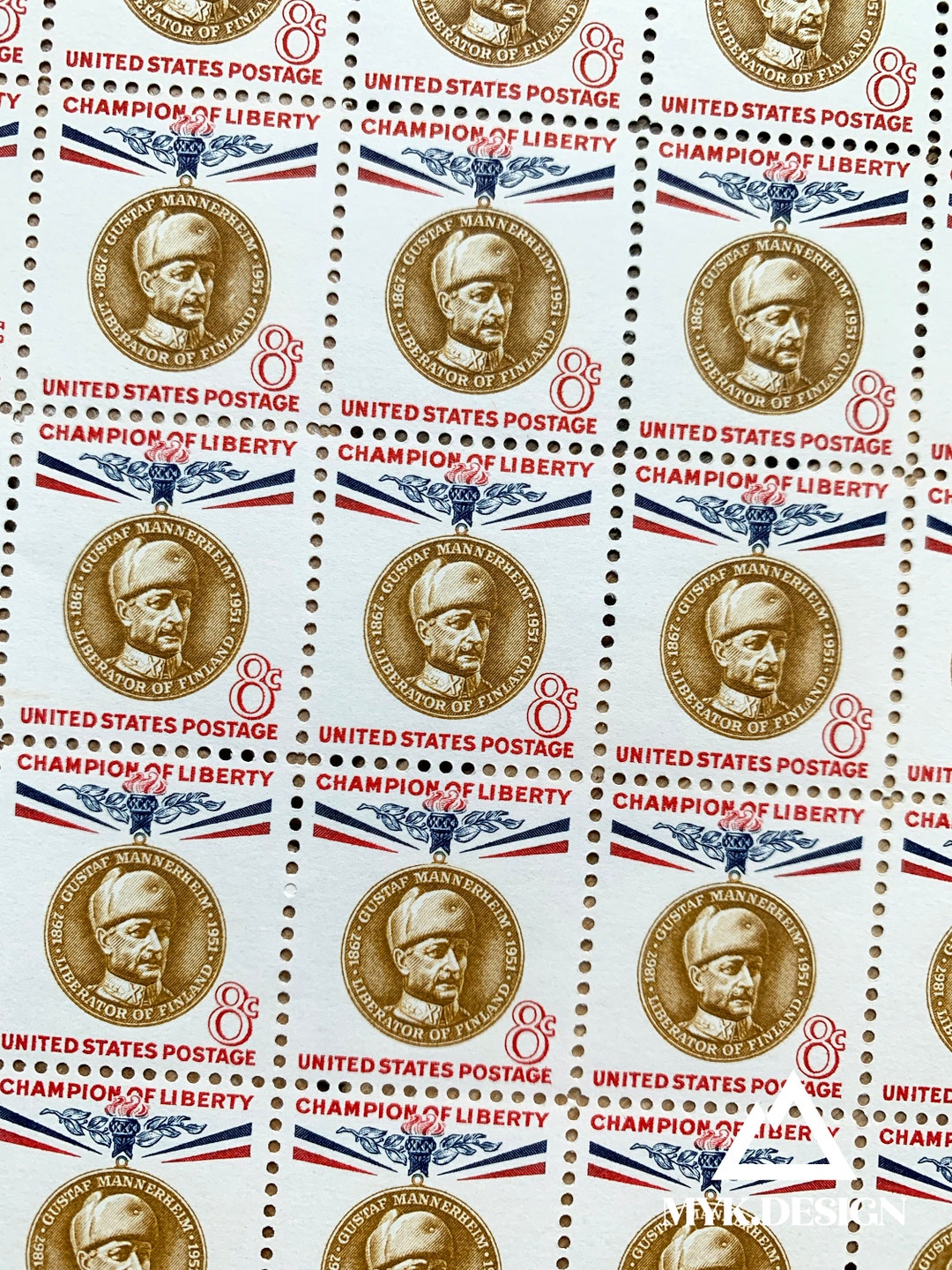 Baron Gustaf Mannerheim, Champion of Liberty 1960 Vintage US Postage ...