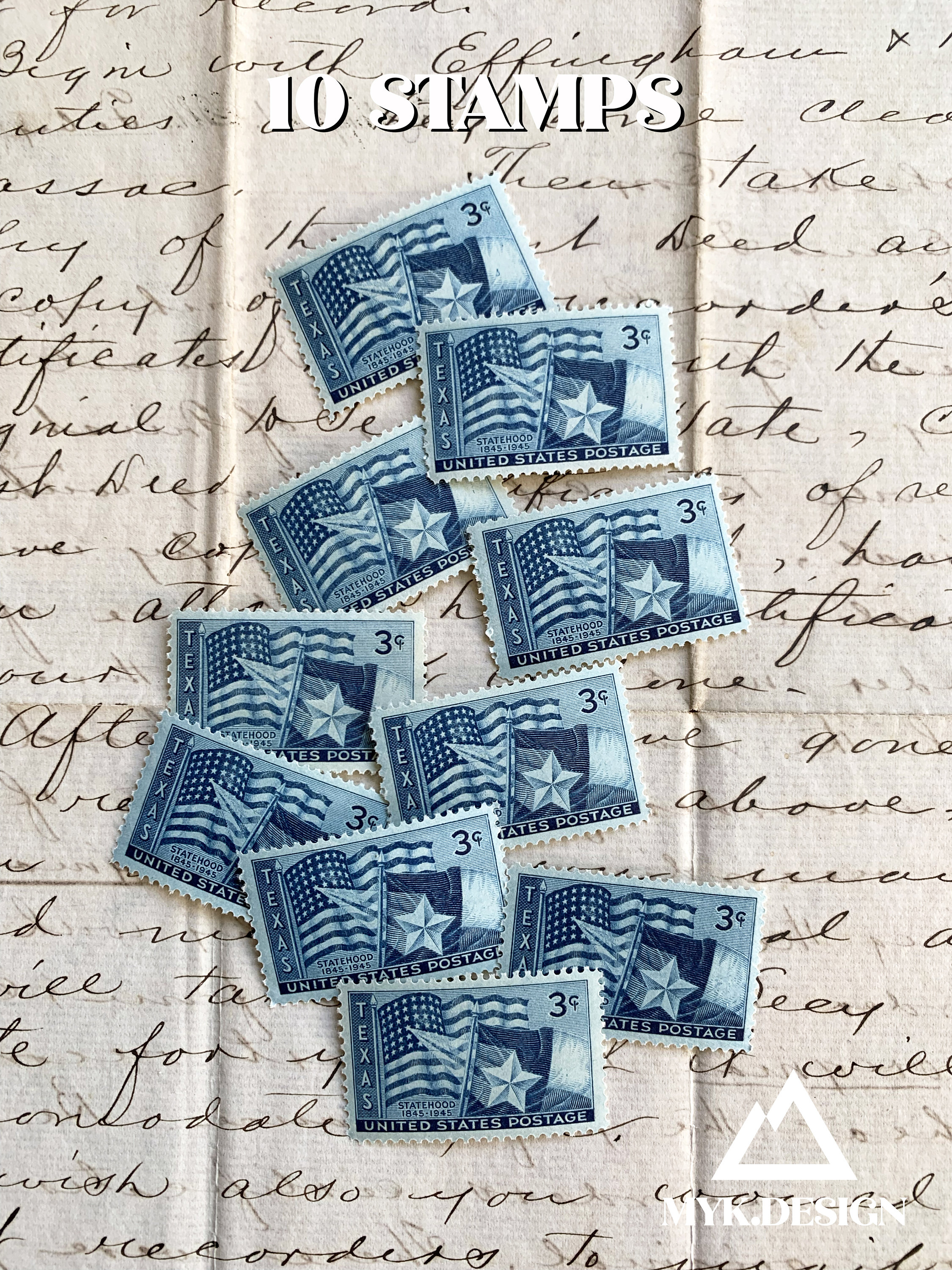 Texas Statehood Centenary 1945 Vintage US Postage Stamps Face Value 3 ...