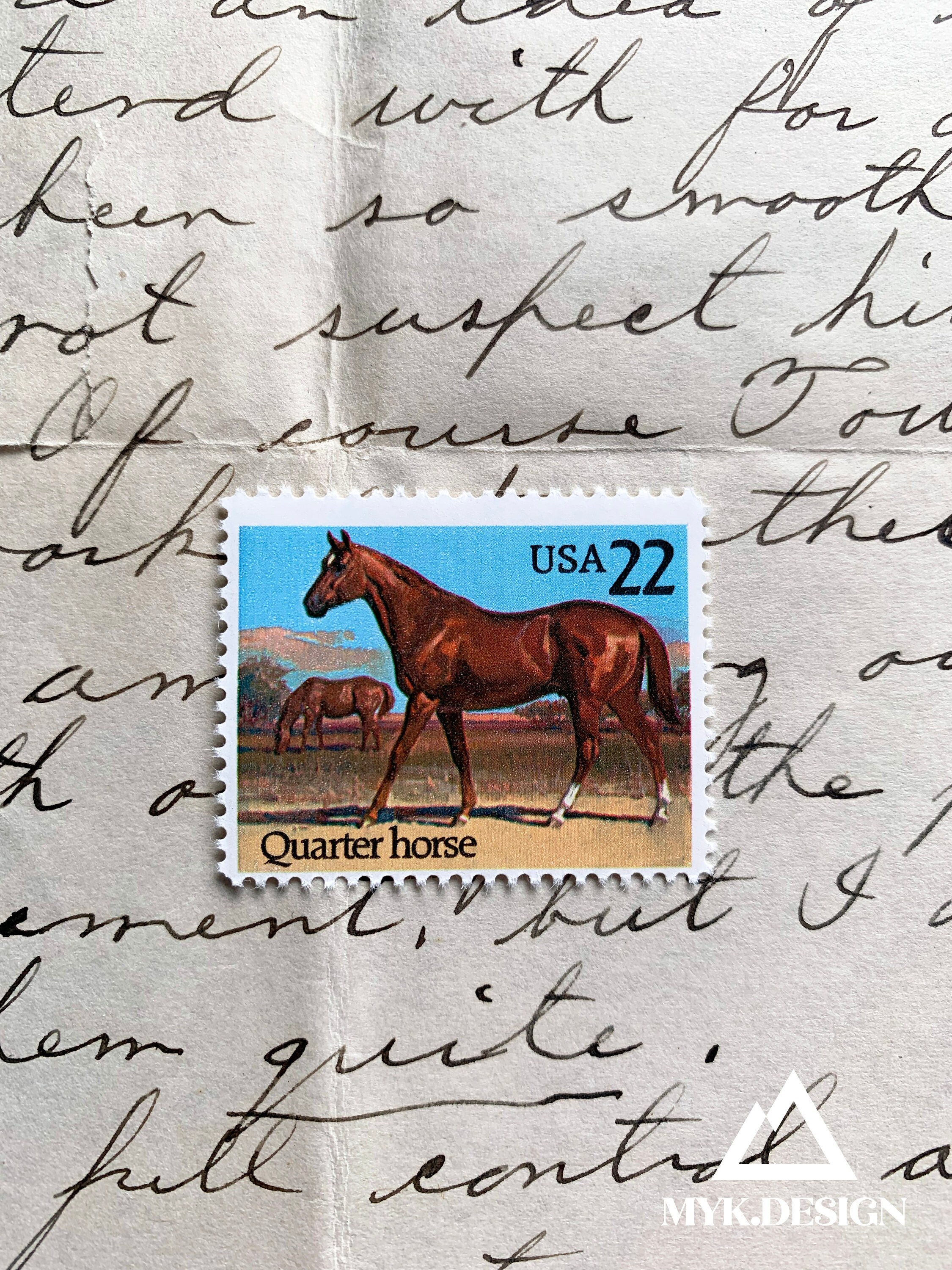 Horses 1985 Vintage US Postage Stamps Face Value 22 Cents Scott 2155 ...