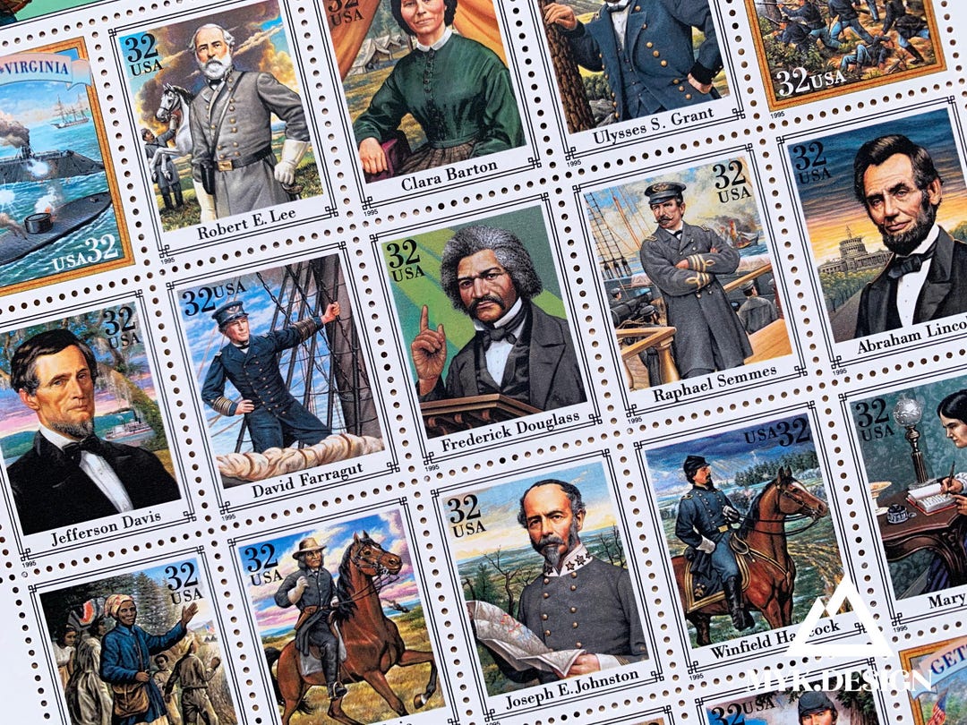 Civil War Anniv | 1995 | Vintage US Postage Stamps, Scott #2975 | Face ...