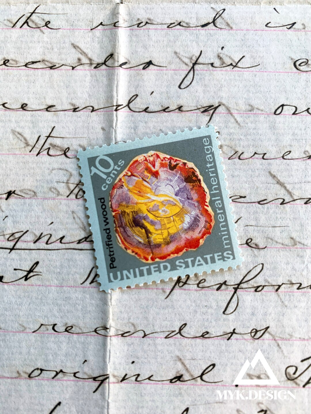 Minerals: Petrified Wood | 1974 | Vintage US Postage Stamps | Face ...