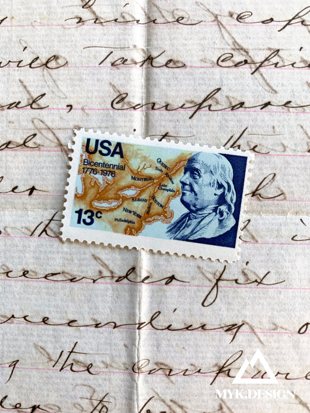 Benjamin Franklin | 1976 | Vintage US Postage Stamps | Face Value 13 ...