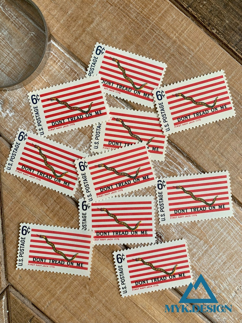 Historic Flags: First Navy Jack Flag, 1775 1968 Vintage US Postage ...