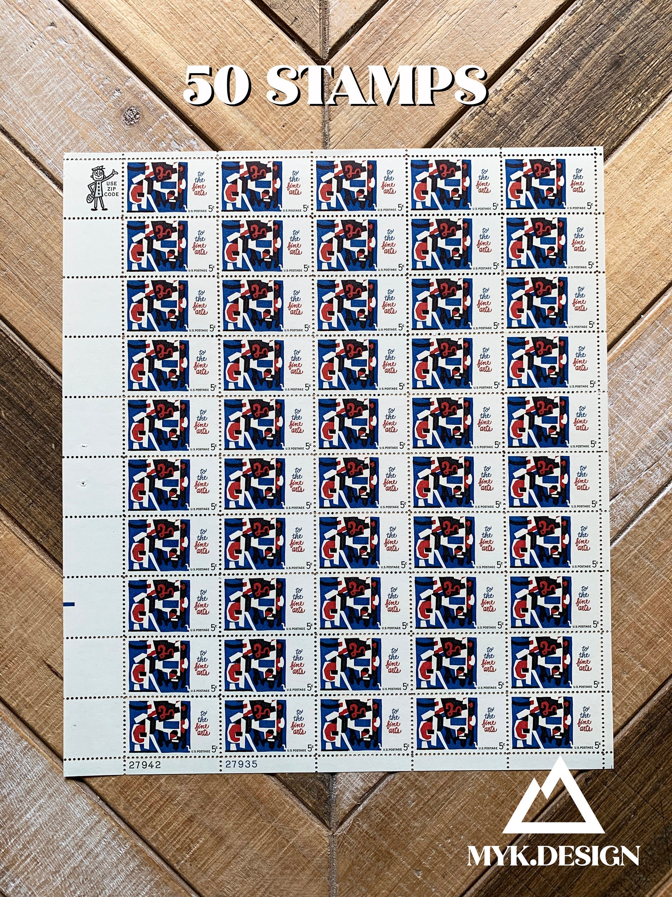 Fine Arts | 1964 | Vintage US Postage Stamps | Face Value 5 Cents ...