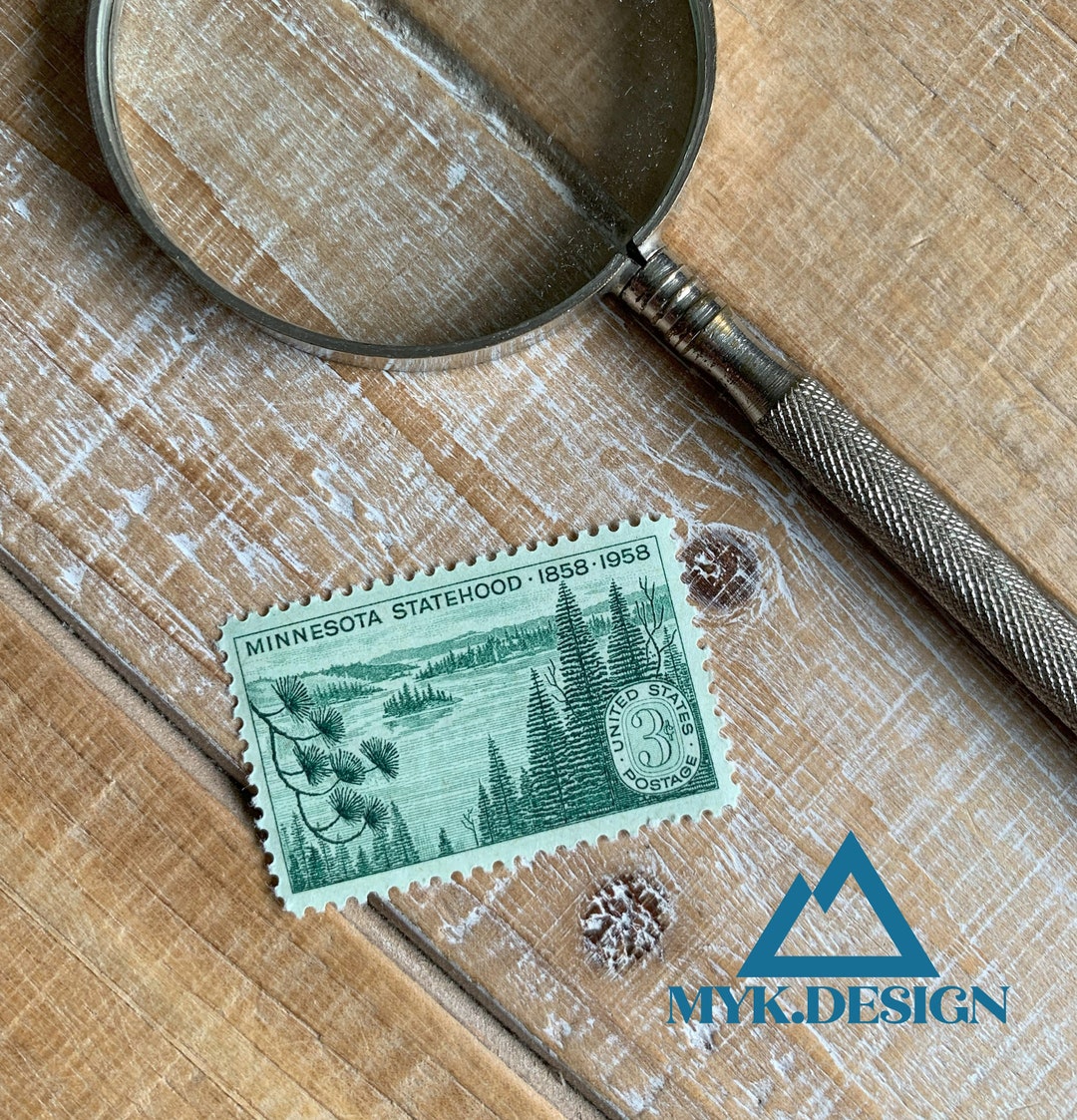 Minnesota 1958 Vintage US Postage Stamps Face Value 3 - Etsy