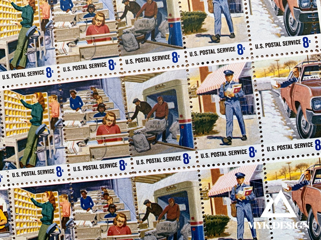 Postal People | 1973 | Vintage US Postage Stamps | Face Value 8 Cents ...
