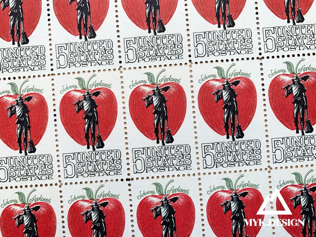 Johnny Appleseed | 1966 | Vintage US Postage Stamps | Face Value 5 ...