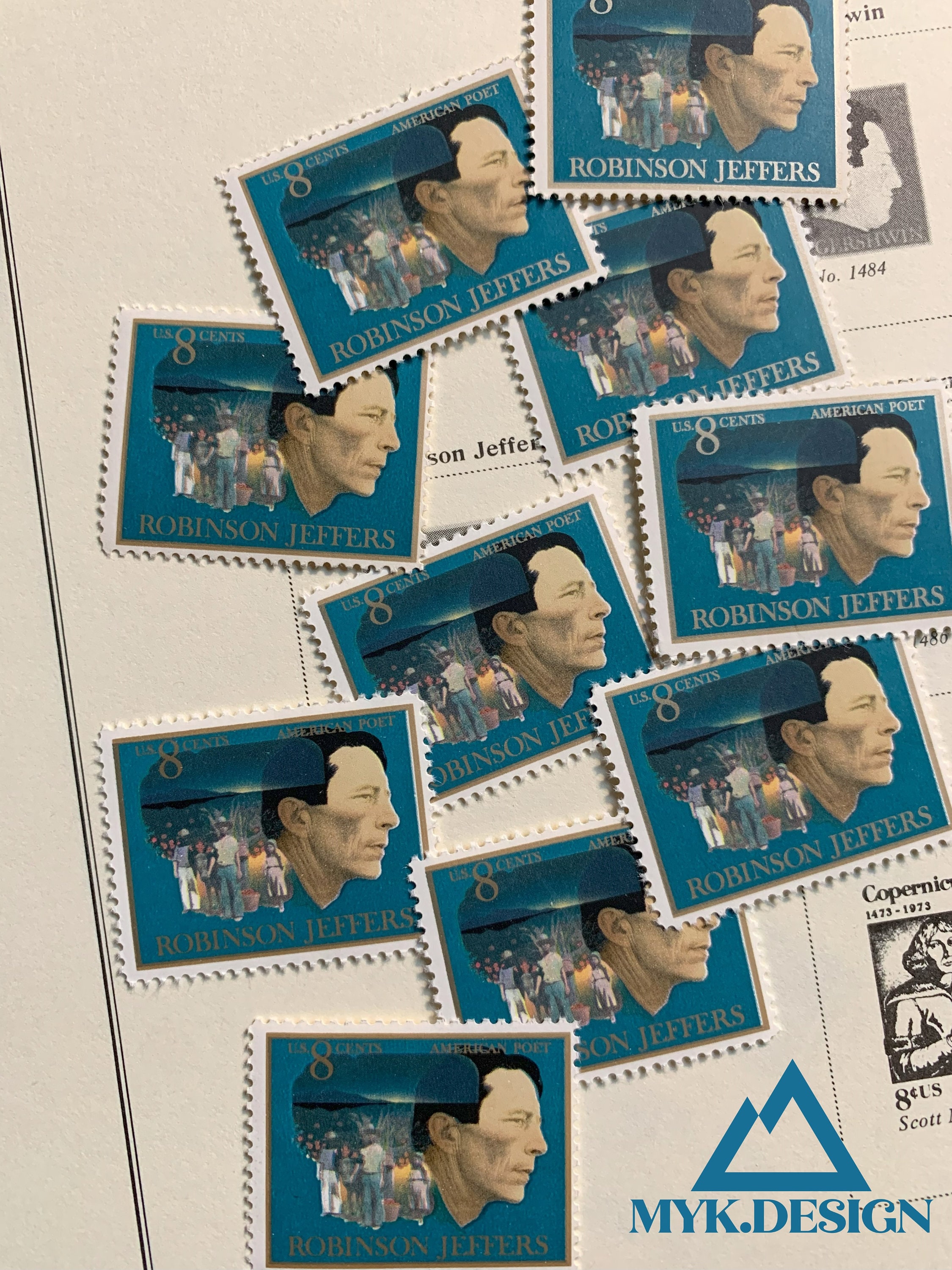 Robinson Jeffers | 1973 | Vintage US Postage Stamps | Face Value 8 ...