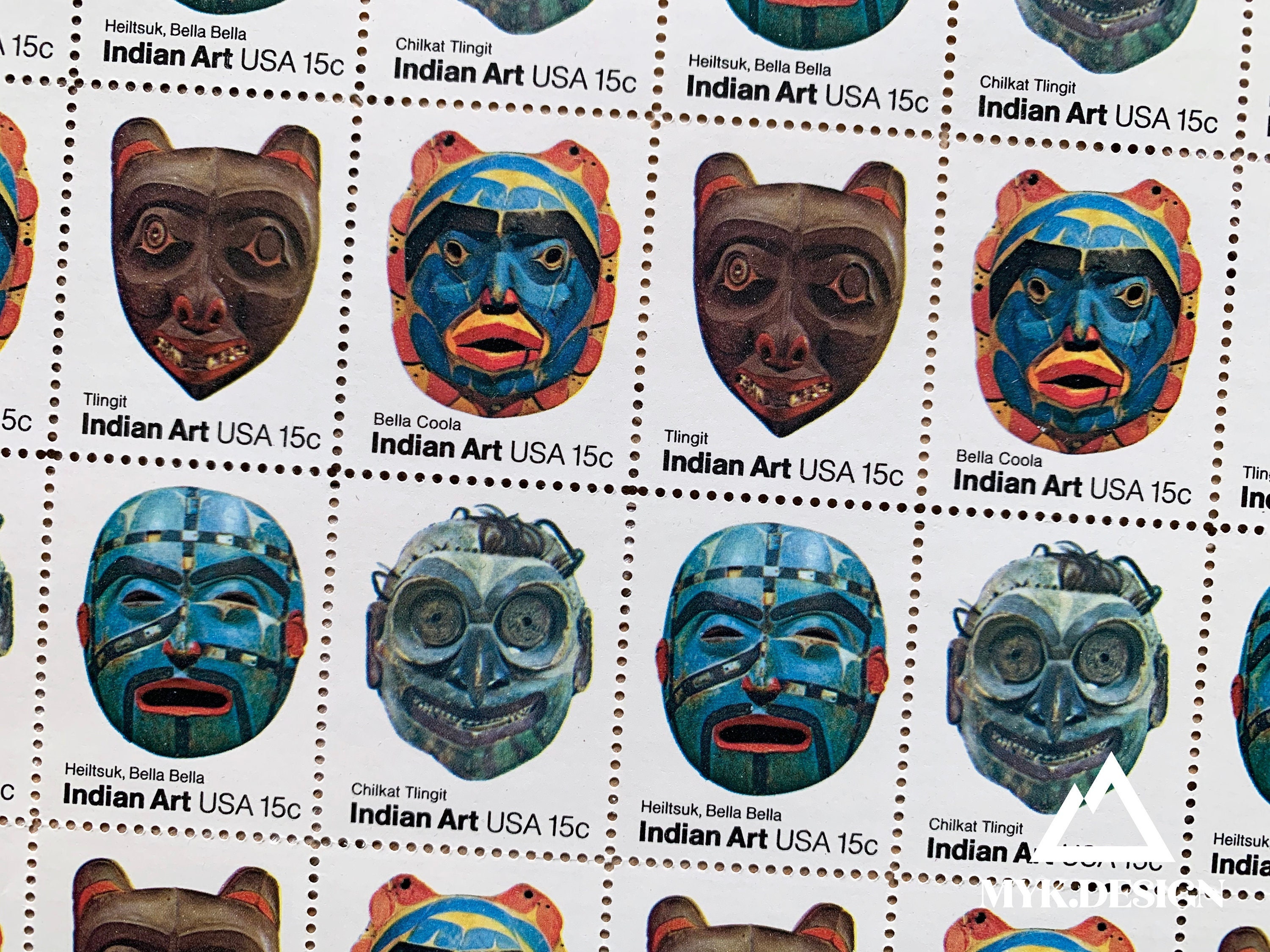 Pacific Northwest Indian Masks | 1980 | Vintage US Postage Stamps ...