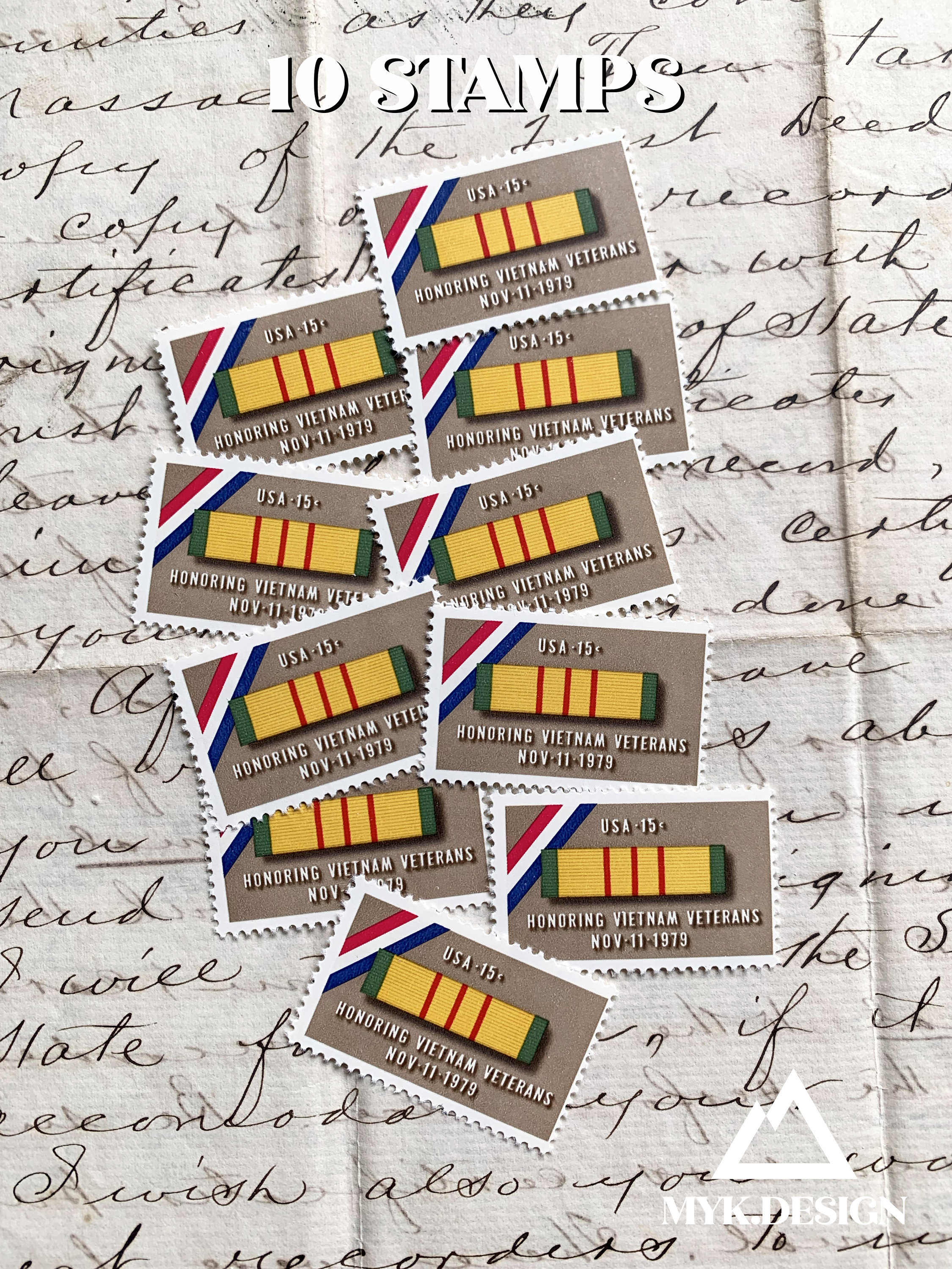 Vietnam Veterans 1979 Vintage US Postage Stamps Face Value 15 Cents ...