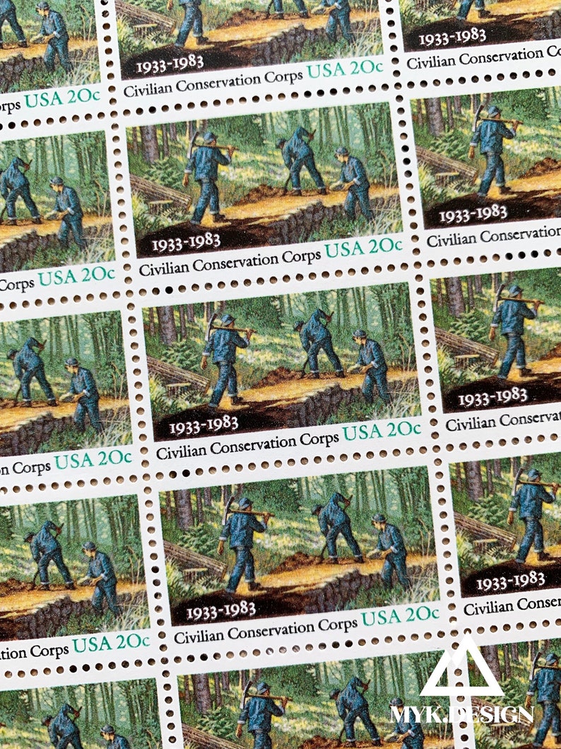 Civilian Conservation Corps | 1983 | Vintage US Postage Stamps | Face ...