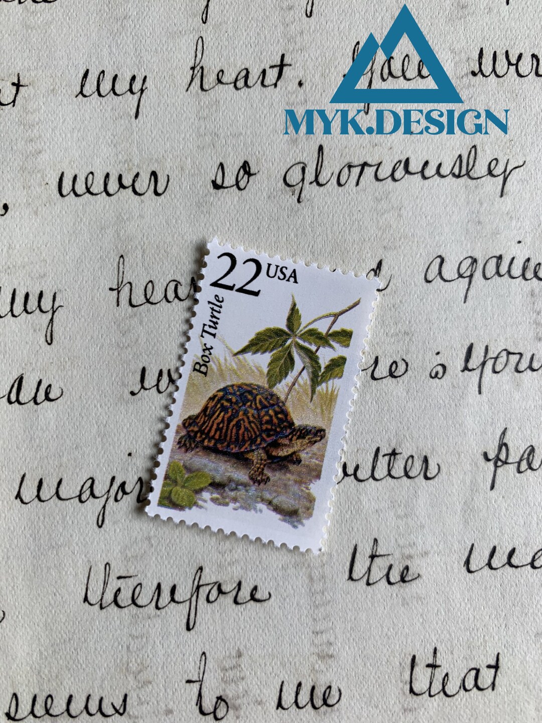 Box Turtle | 1987 | Vintage US Postage Stamps | Face Value 22 Cents ...