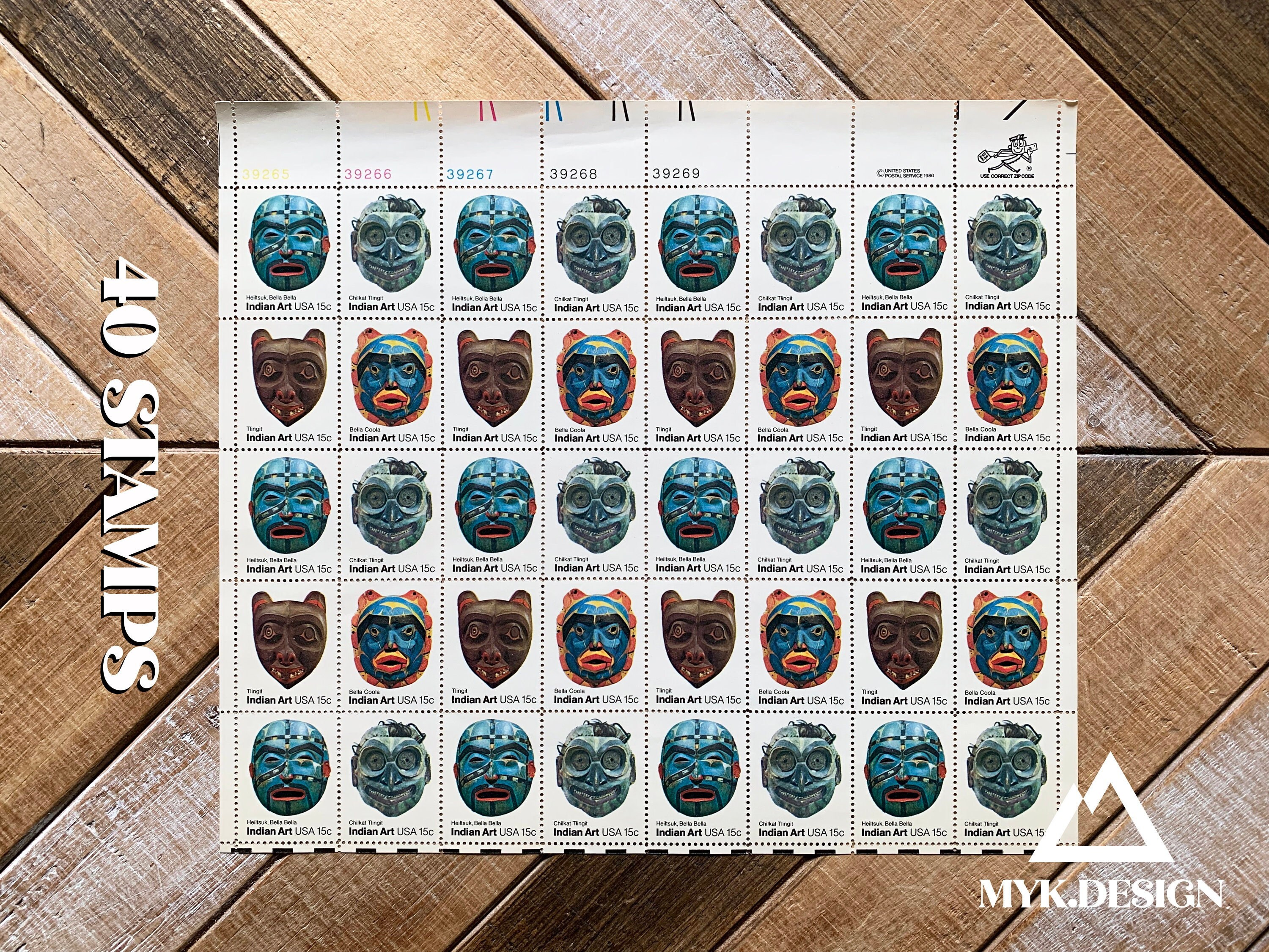 Pacific Northwest Indian Masks | 1980 | Vintage US Postage Stamps ...