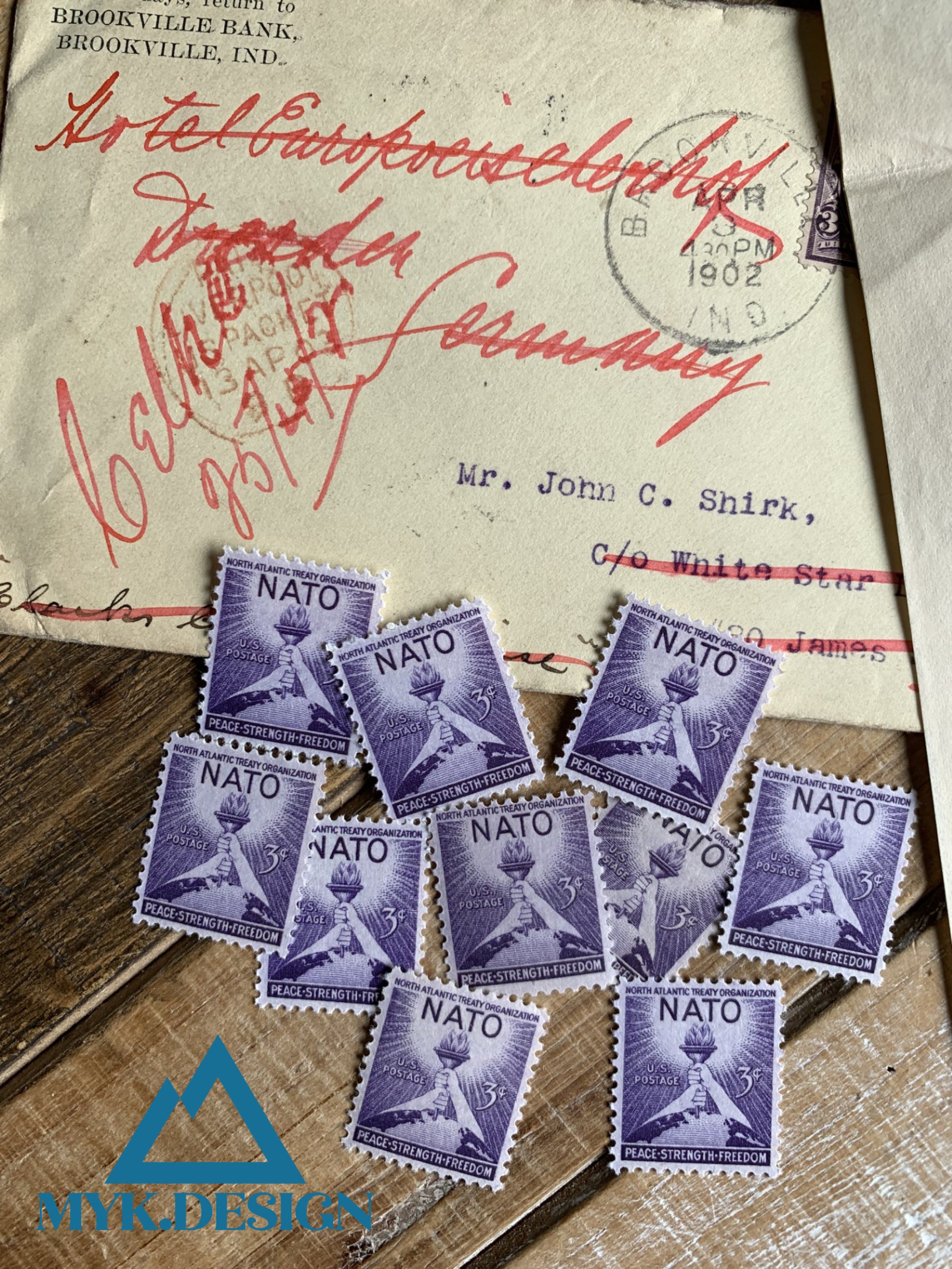 NATO | 1952 | Vintage US Postage Stamps | Face Value 3 Cents | Scott ...