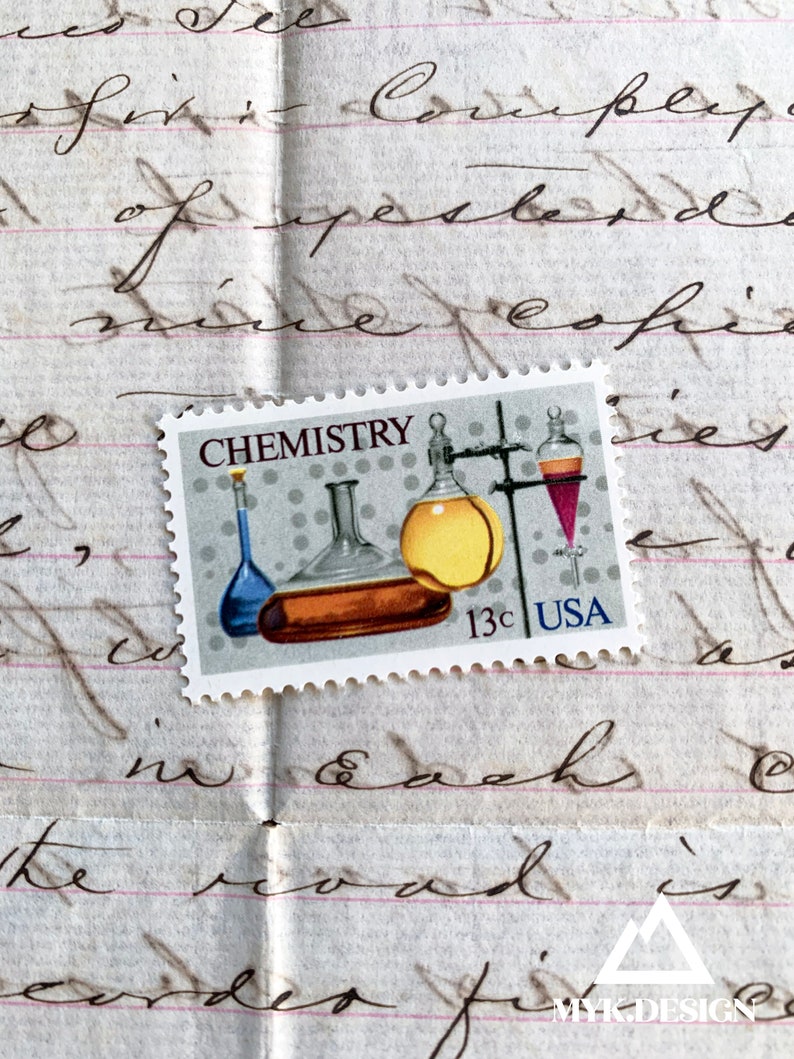 Chemistry | 1976 | Vintage US Postage Stamps | Face Value 13 Cents ...