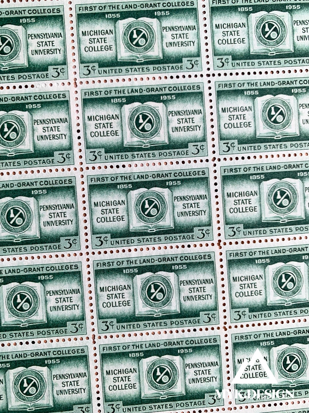 Land Grant Colleges 1955 Vintage US Postage Stamps Face Value 3 Cents ...