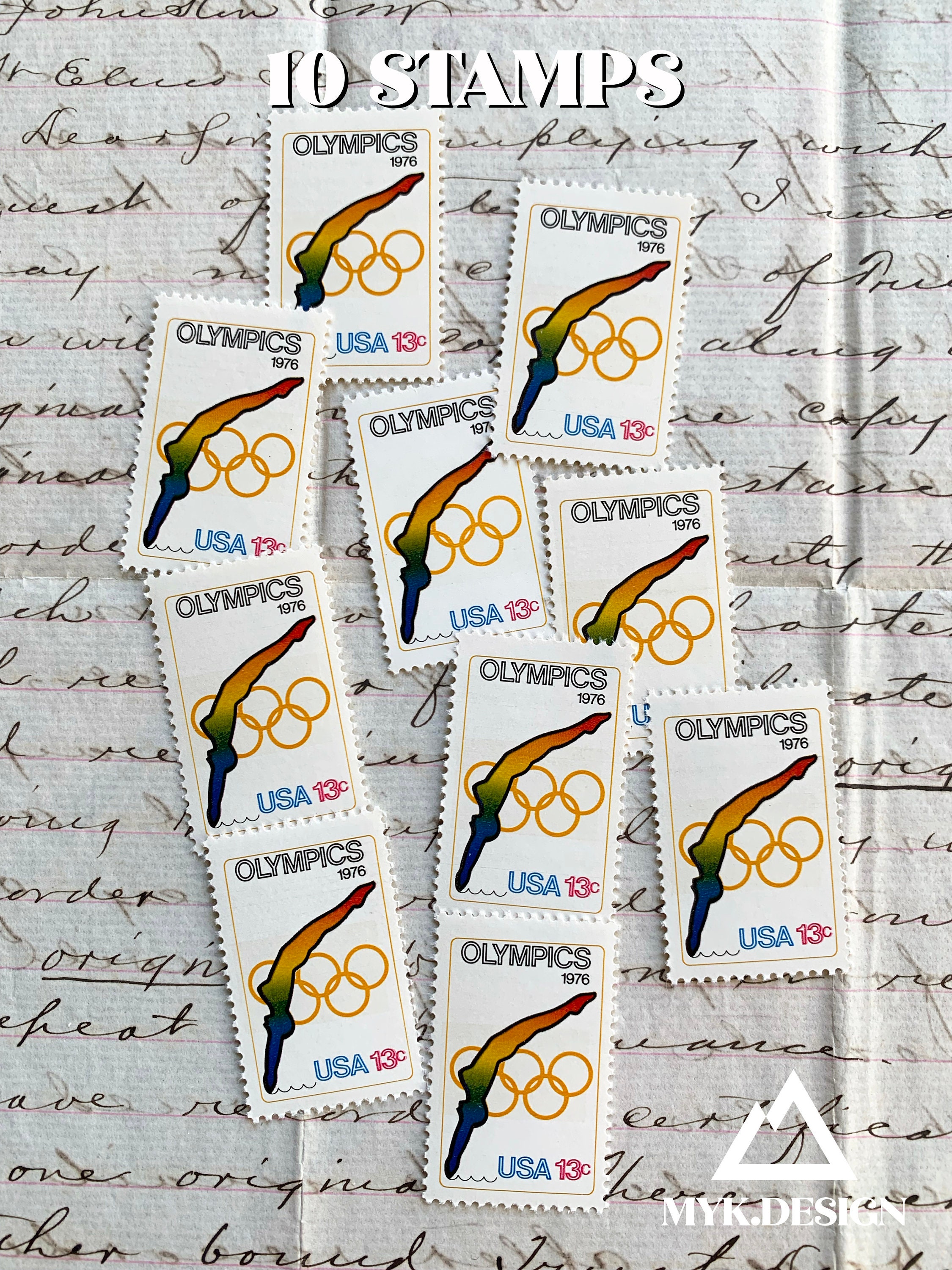 Olympic Diving 1976 Vintage US Postage Stamps Face Value - Etsy