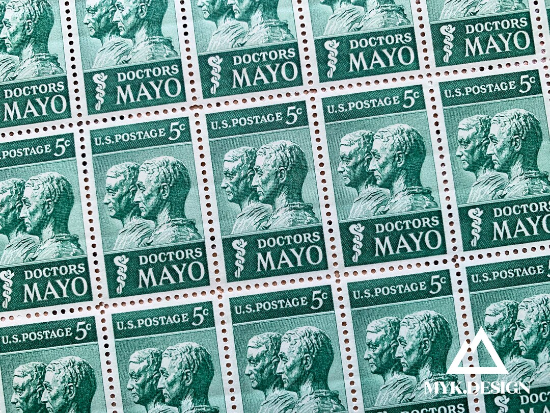 Mayo Brothers | 1964 | Vintage US Postage Stamps | Face Value 5 Cents ...