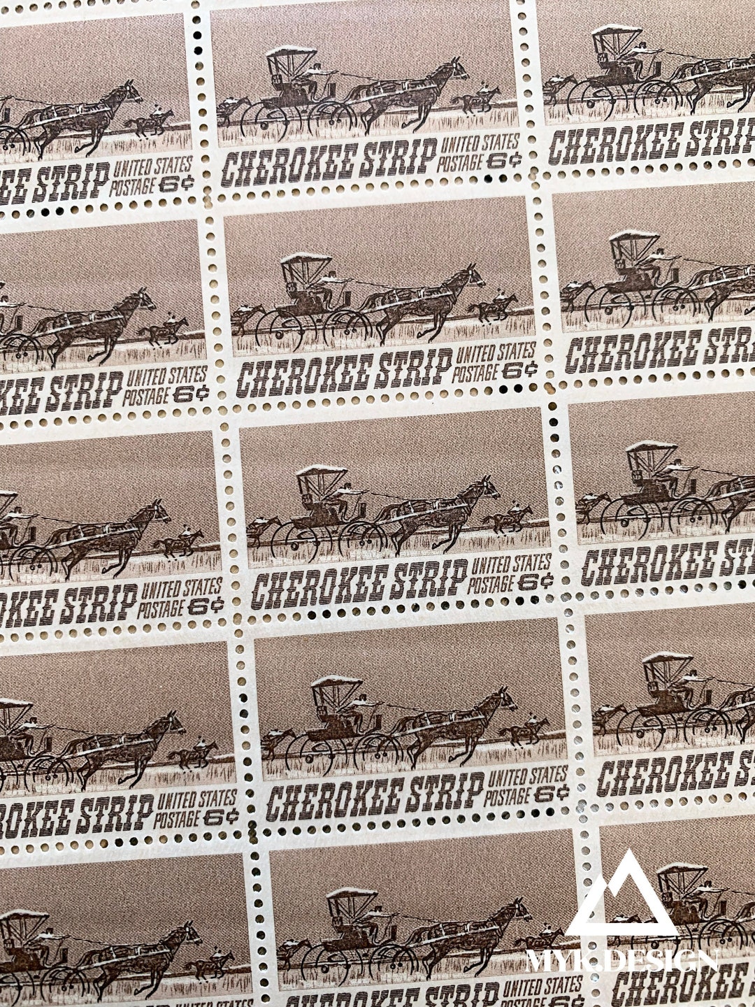 Cherokee Strip | 1968 | Vintage US Postage Stamps | Face Value 6 Cents ...