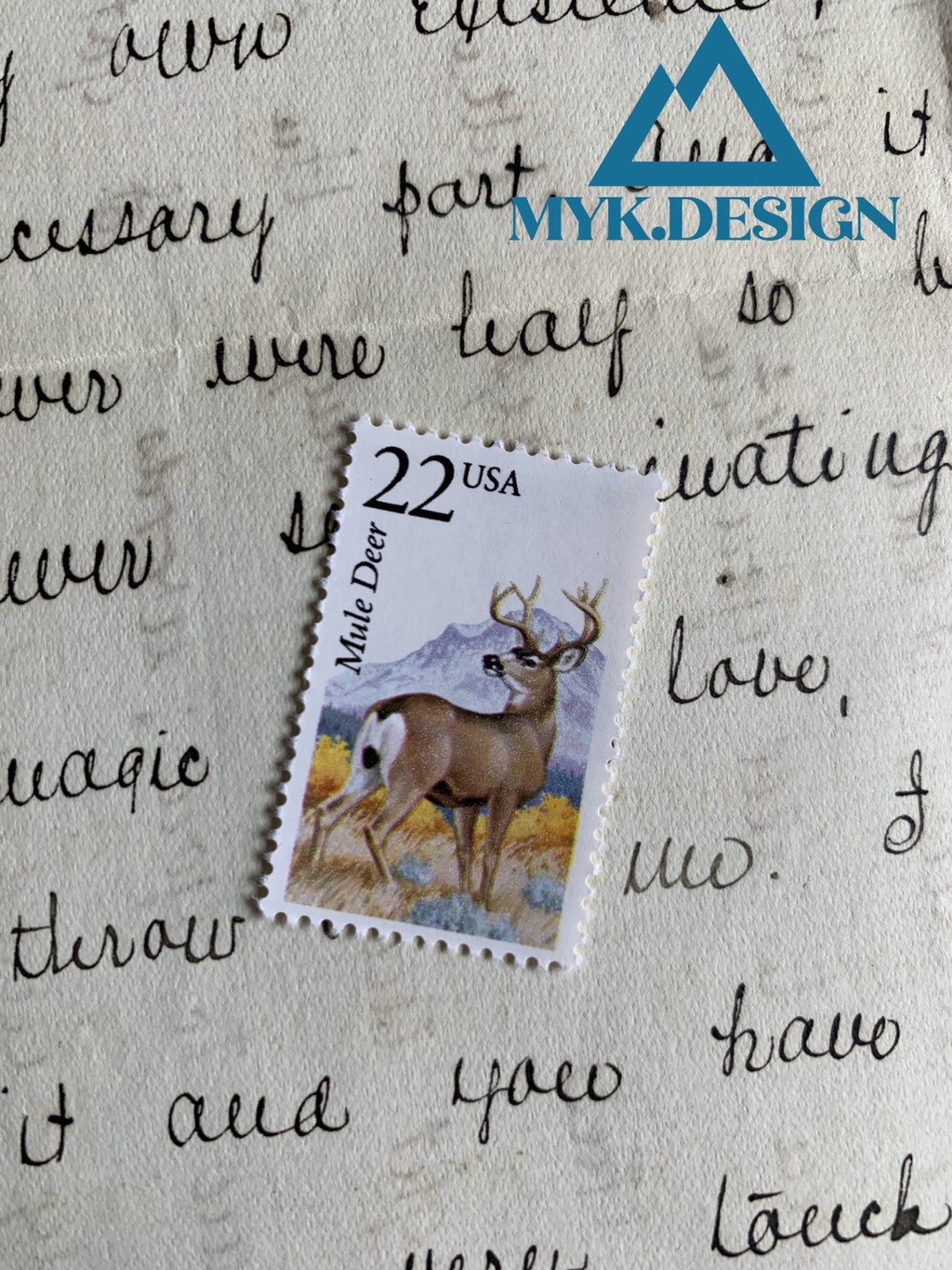 Mule Deer | 1987 | Vintage US Postage Stamps | Face Value 22 Cents ...