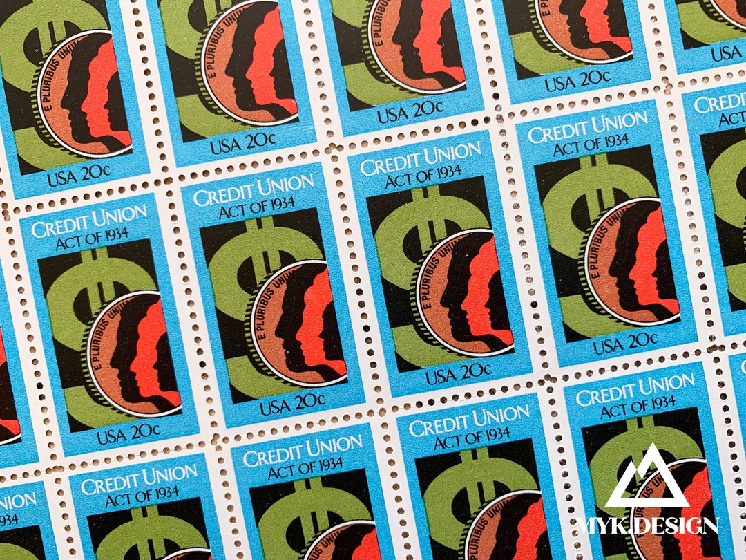 Credit Unions | 1984 | Vintage US Postage Stamps | Face Value 20 Cents ...