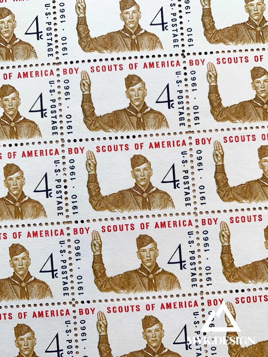 Boy Scouts | 1960 | Vintage US Postage Stamps | Face Value 4 Cents ...