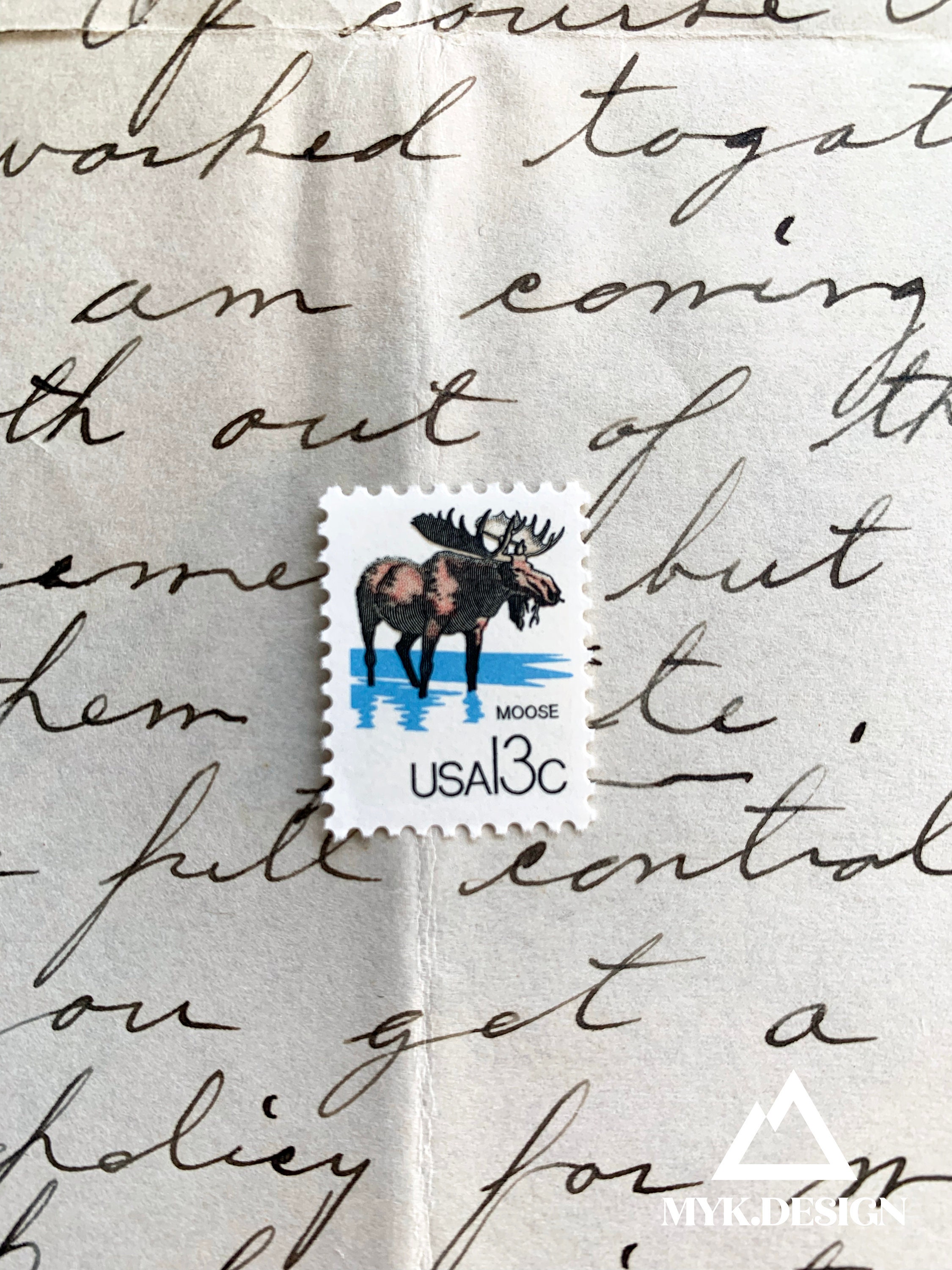 Moose 1978 Vintage US Postage Stamps Face Value 13 Cents Scott 1757e ...