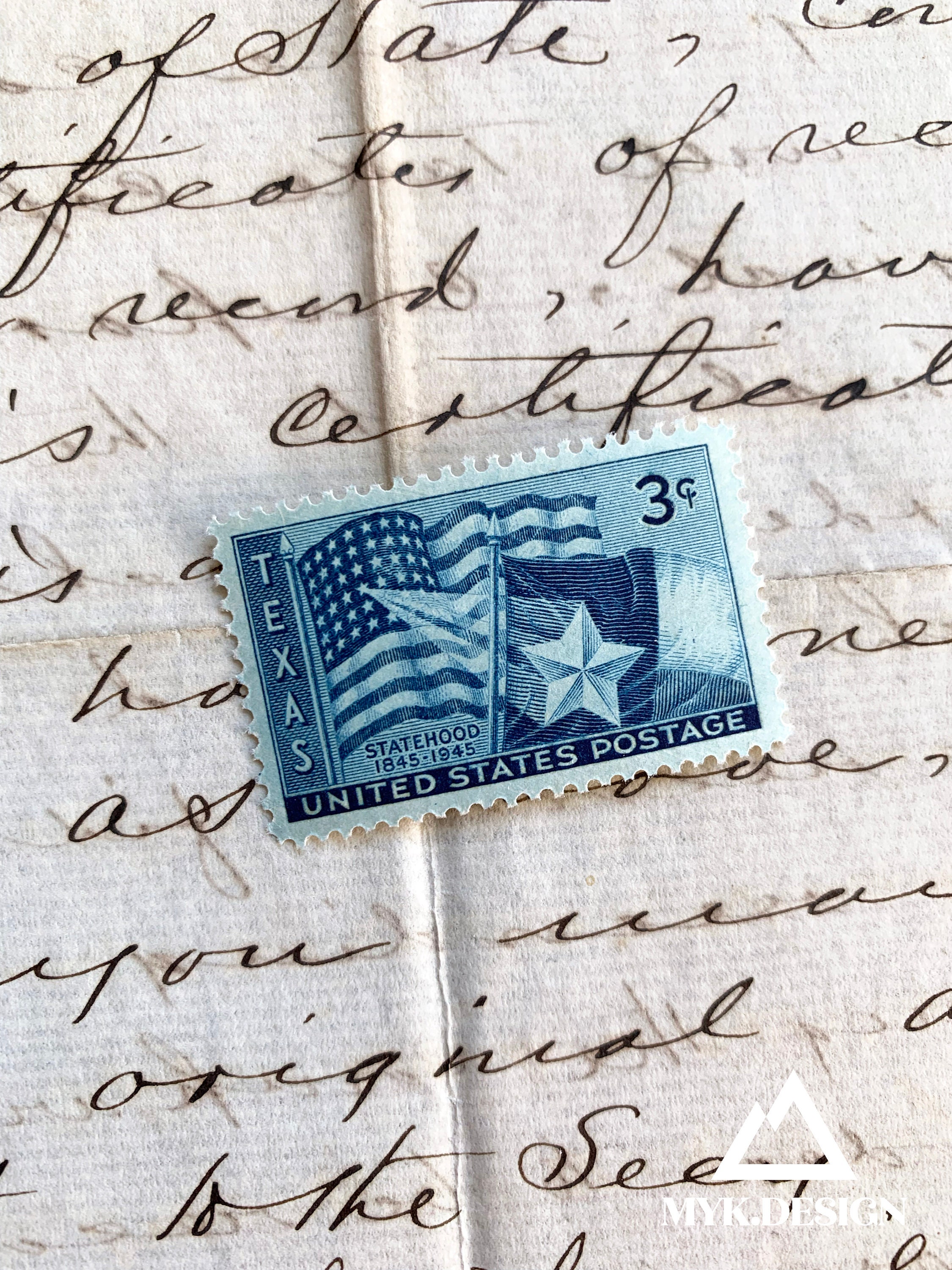 Texas Statehood Centenary 1945 Vintage US Postage Stamps Face Value 3 ...