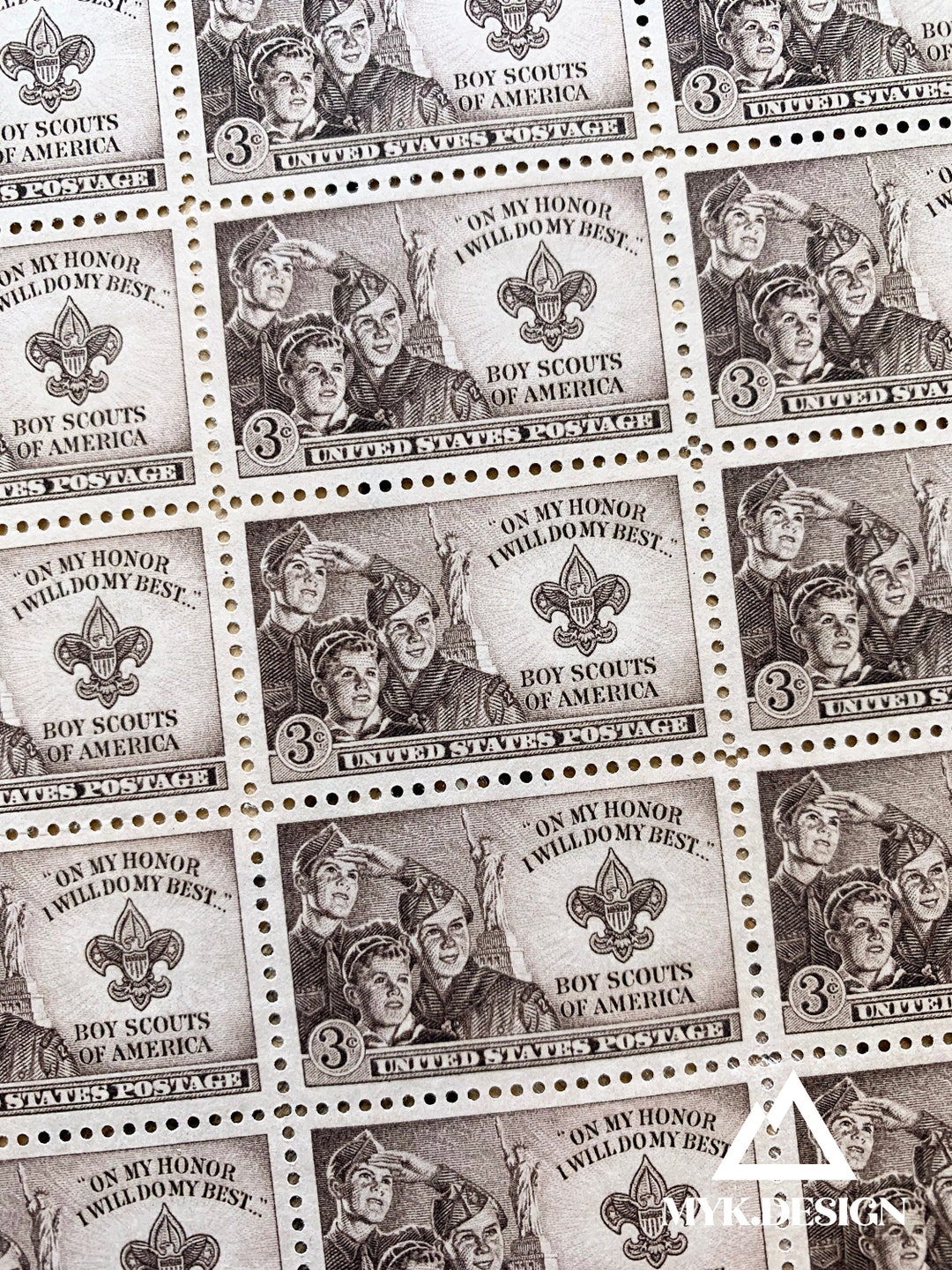 Boy Scouts 1950 Vintage US Postage Stamps Face Value 3 Cents Scott 995 ...