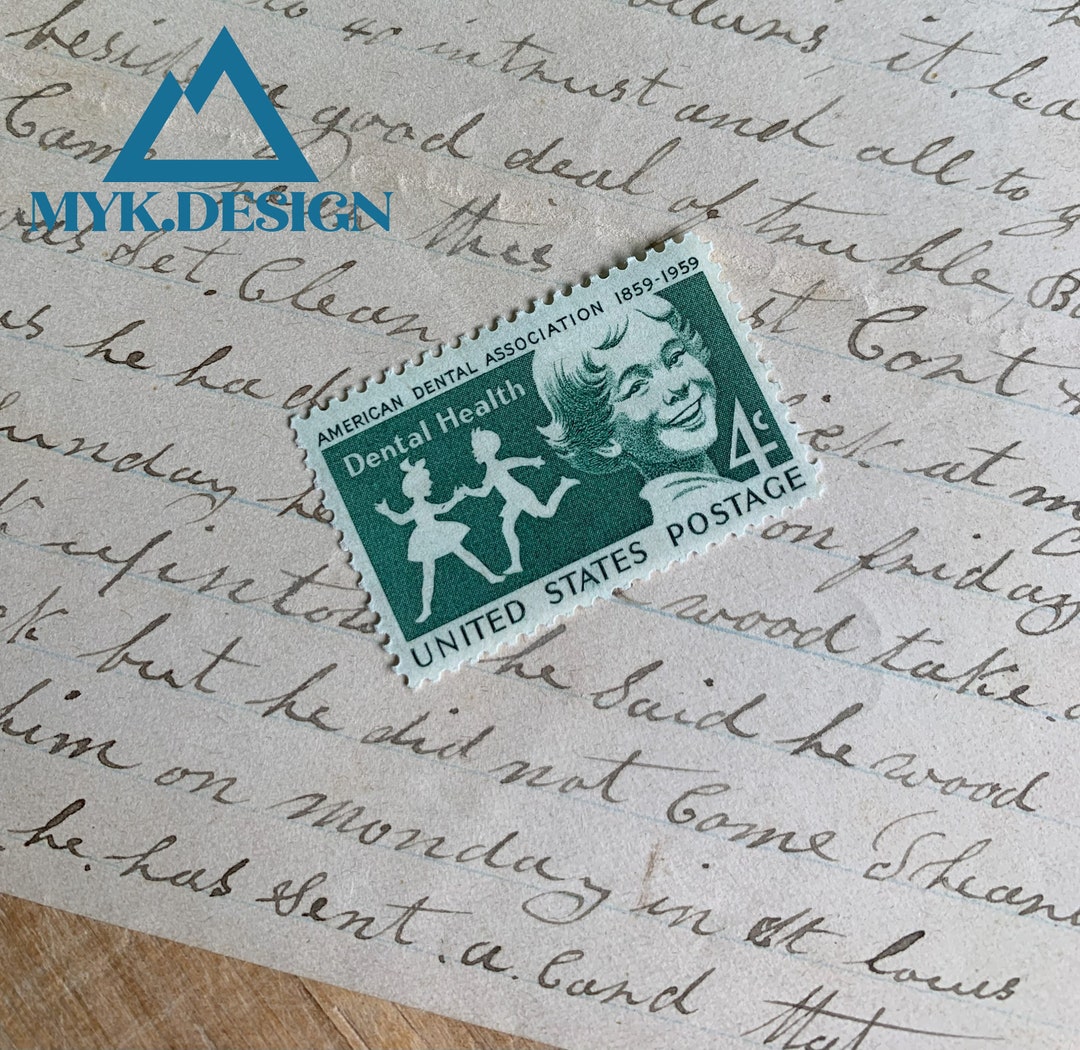 Dental Health 1959 Vintage US Postage Stamps Face Value - Etsy