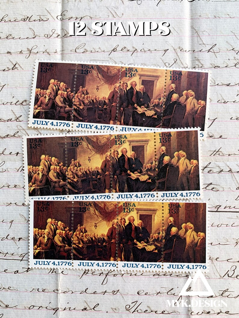 Declaration of Independence 1976 Vintage US Postage Stamps - Etsy