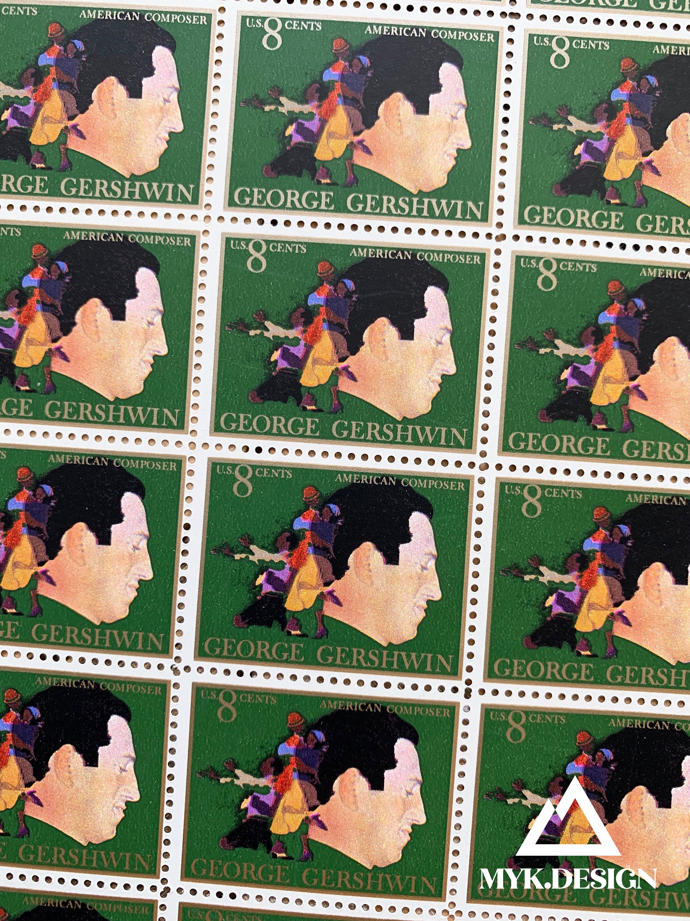 George Gershwin 1973 Vintage US Postage Stamps Face Value 8 Cents Scott ...
