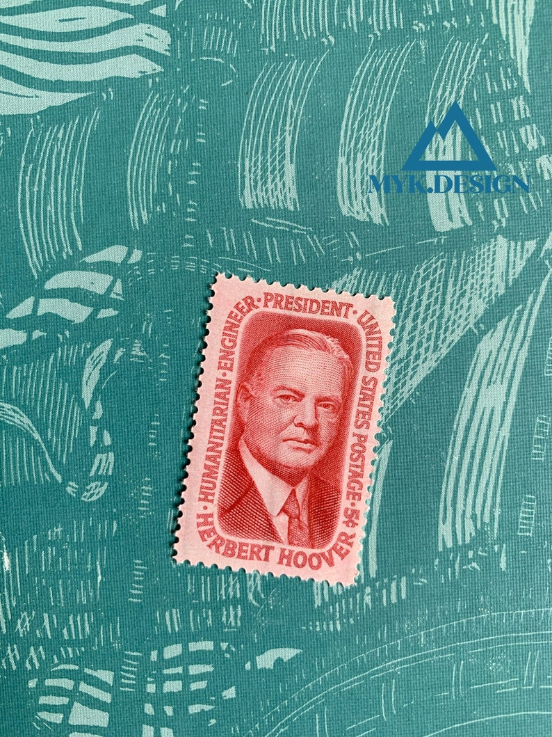 Herbert Hoover | 1965 | Vintage US Postage Stamps | Face Value 5 Cents ...