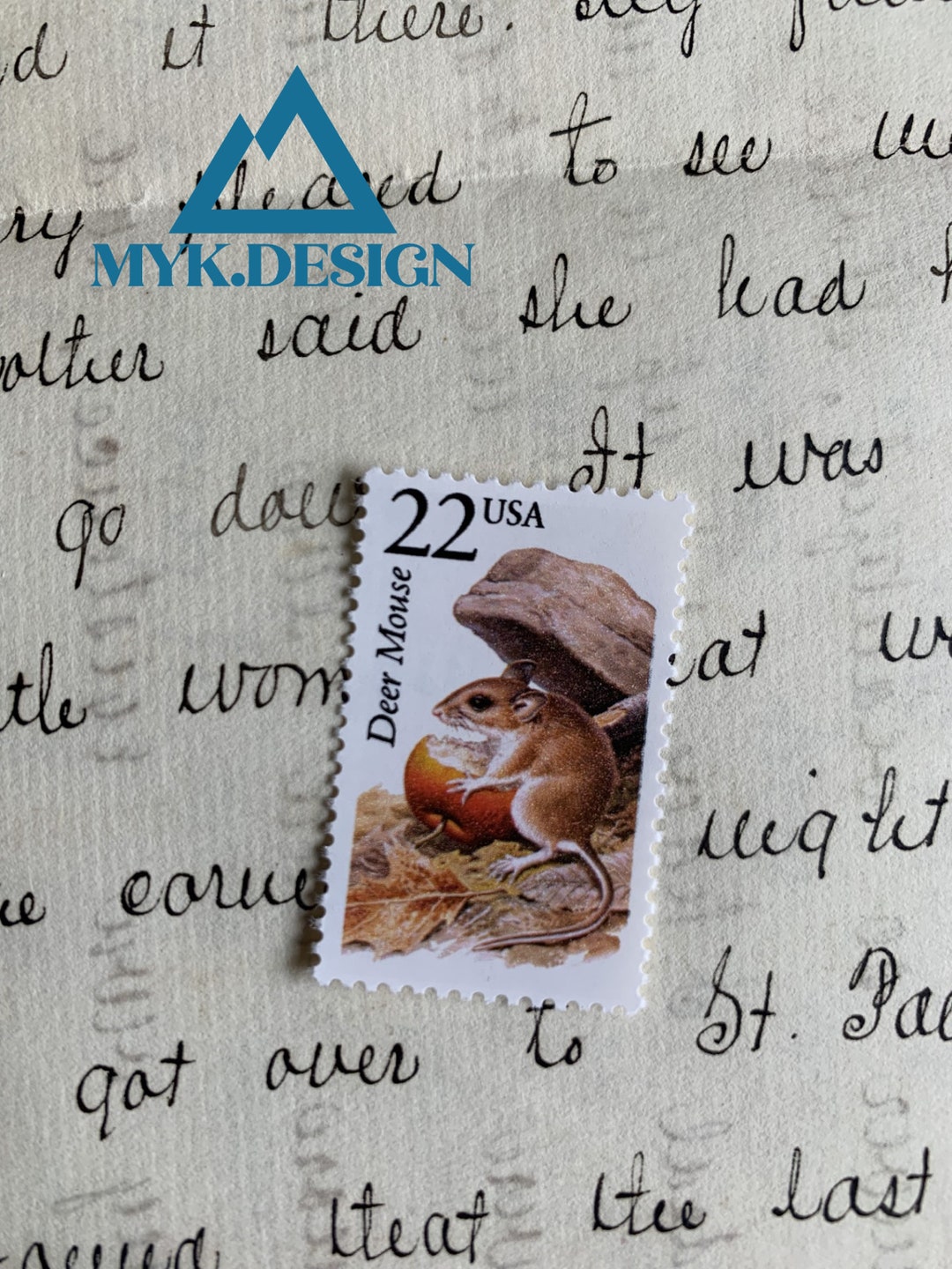 Deer Mouse | 1987 | Vintage US Postage Stamps | Face Value 22 Cents ...