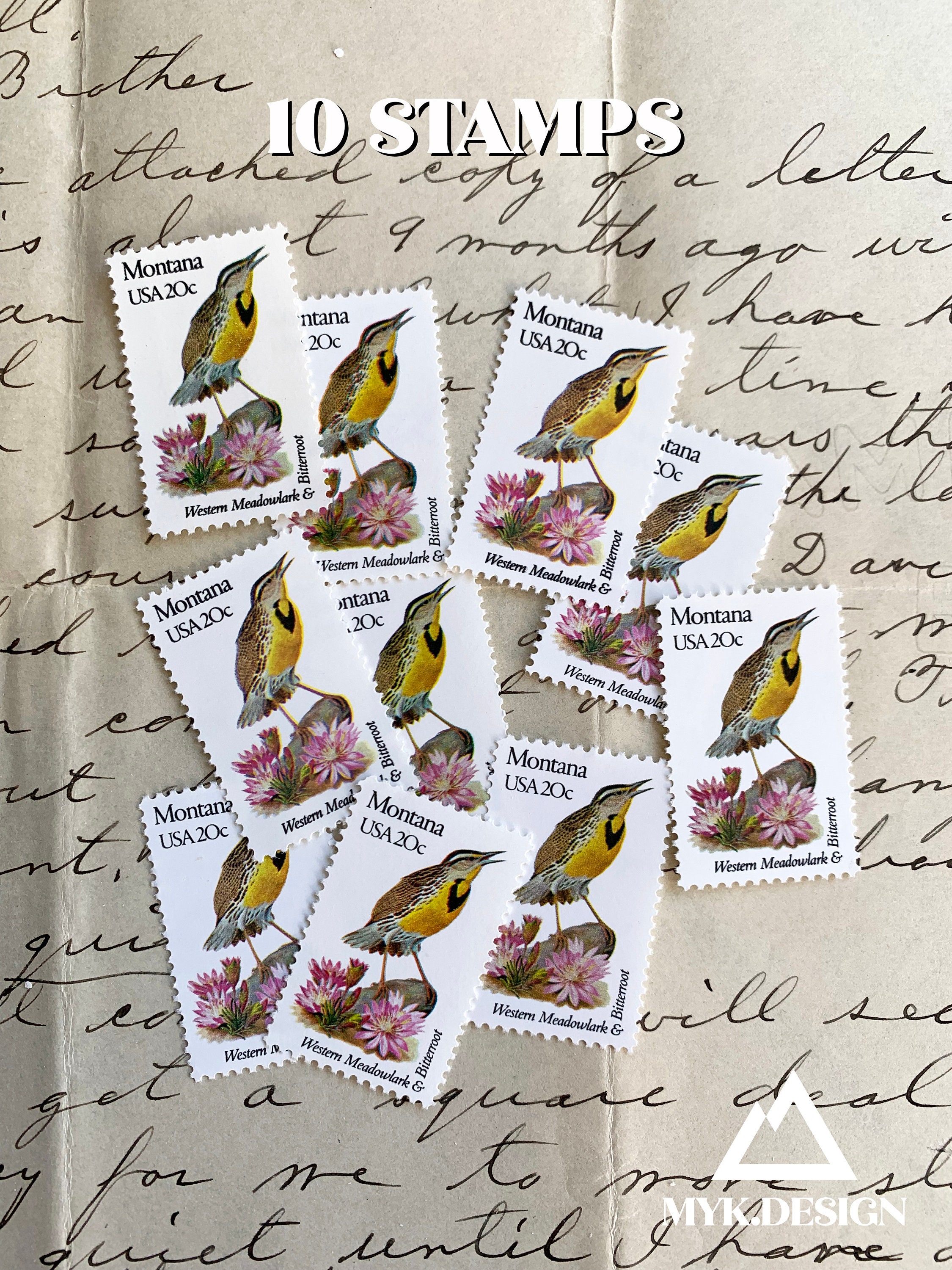 Montana State Bird and Flower: Western Meadowlark and Bitterroot 1982 ...