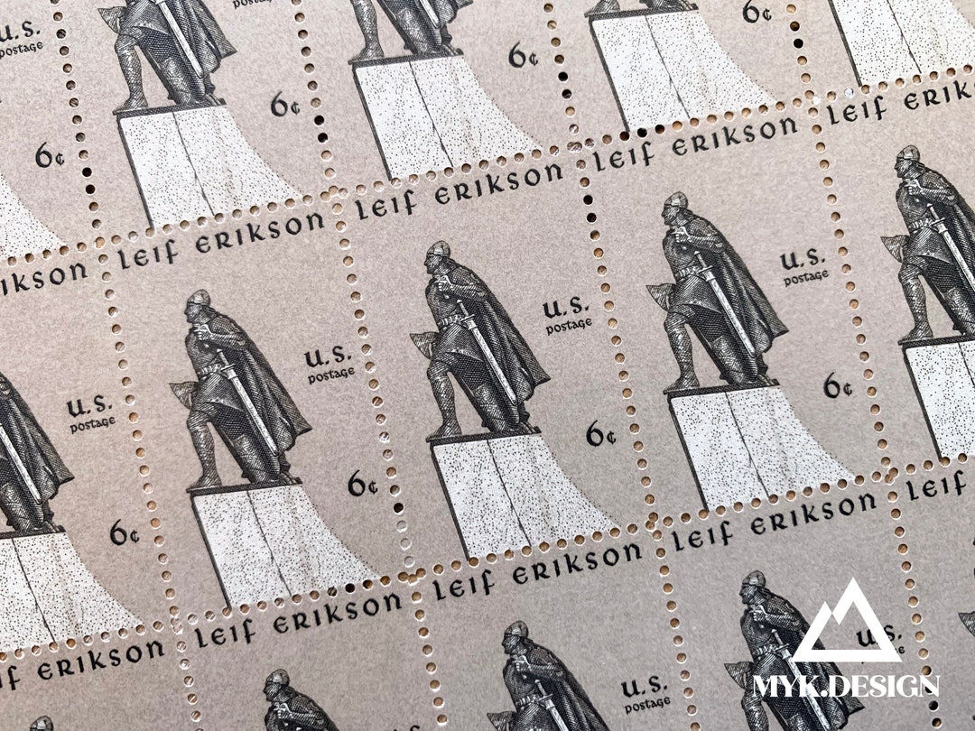 Leif Erikson | 1968 | Vintage US Postage Stamps | Face Value 6 Cents ...