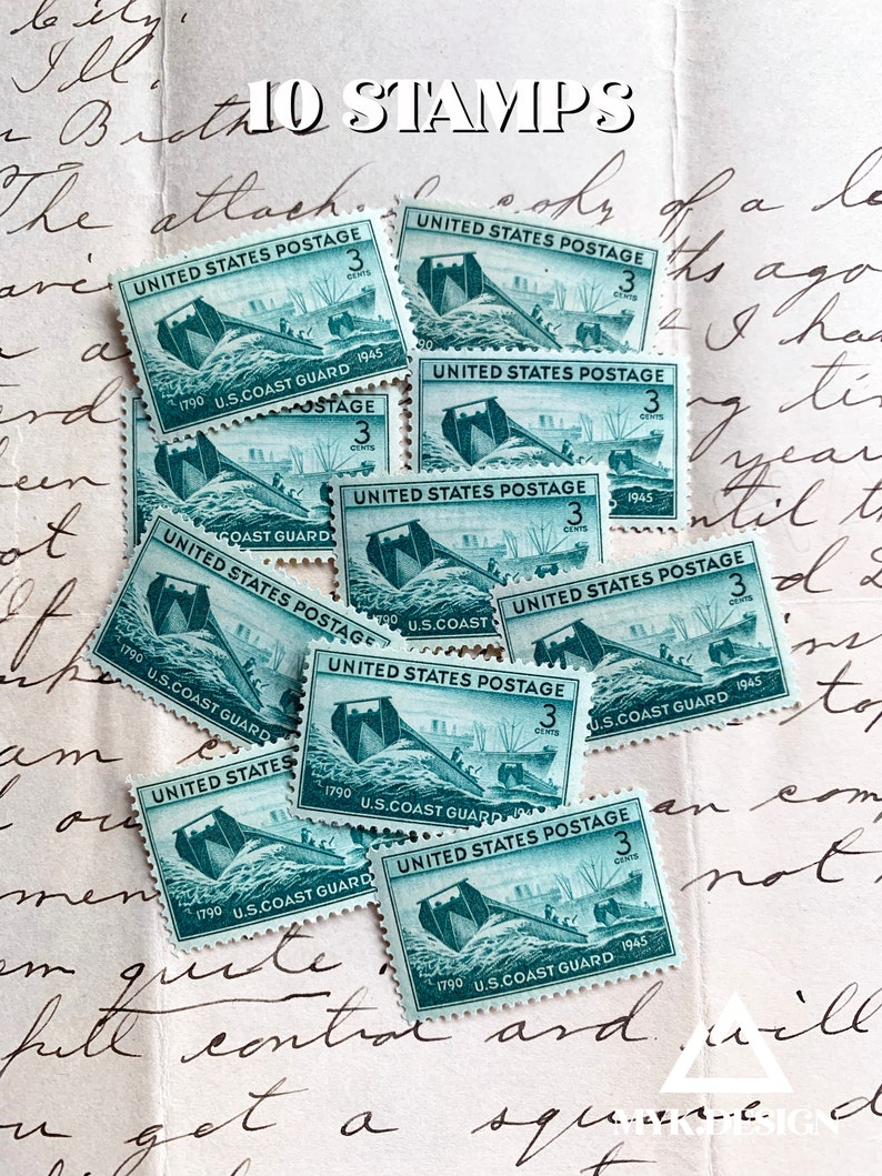 Coast Guard 1945 Vintage US Postage Stamps Face Value 3 - Etsy