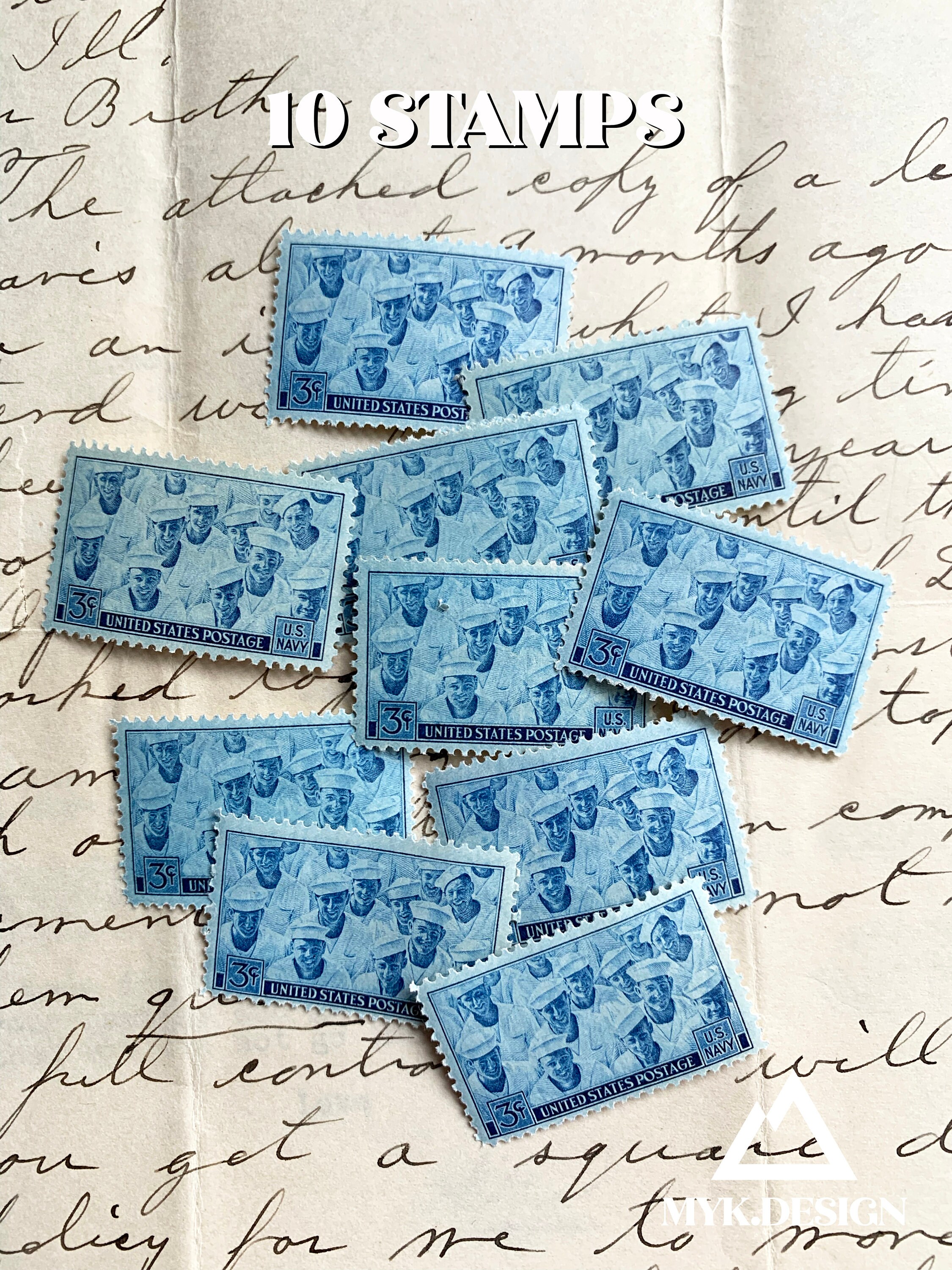 Navy 1945 Vintage US Postage Stamps Face Value 3 Cents Scott 935 ...