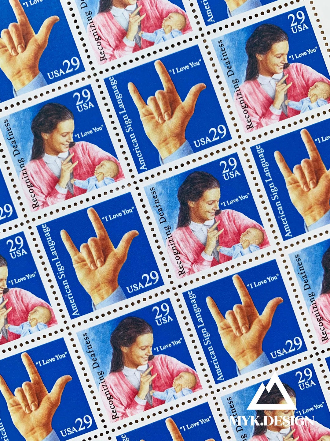 Deaf Awareness | 1993 | Vintage US Postage Stamps, Scott #2783-2784 ...