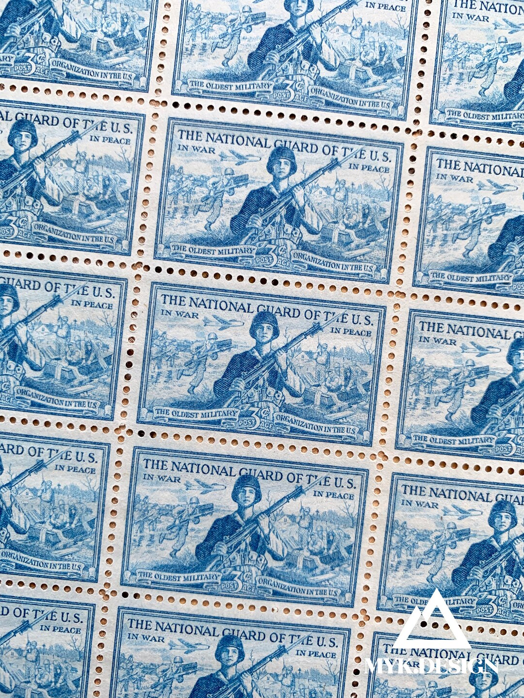 National Guard 1953 Vintage US Postage Stamps Face Value 3 Cents Scott ...