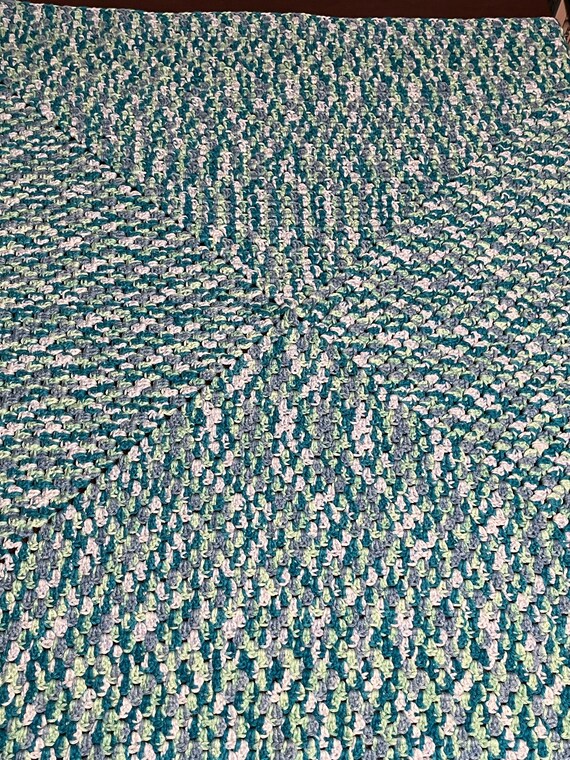 Shades of Blue Afghan Blanket - Etsy