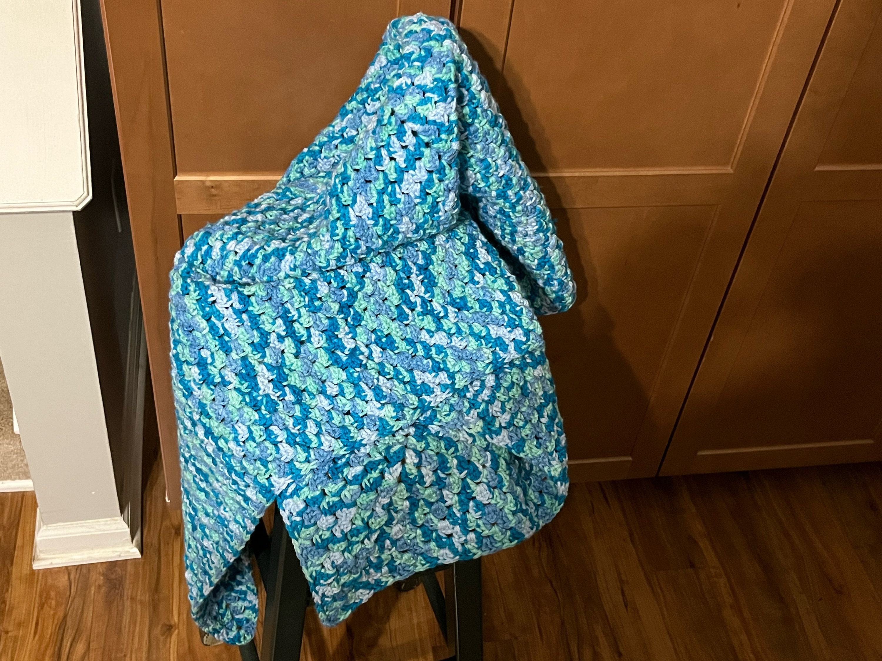 Shades of Blue Afghan Blanket - Etsy