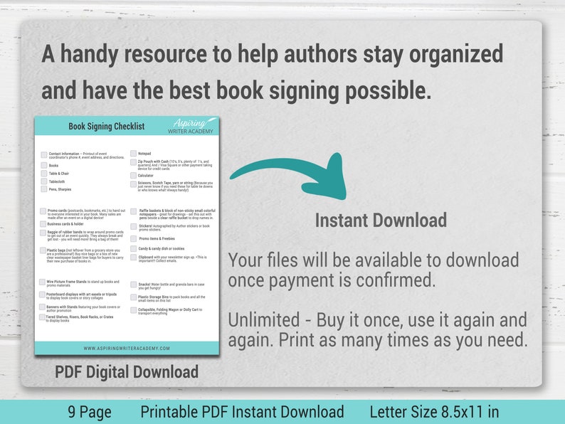 The Ultimate Book Signing Checklist | What to Bring to Your First Book ...