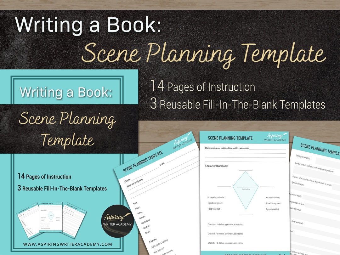 Writing a Book: Scene Planning Template | Digital or Printable Writing ...