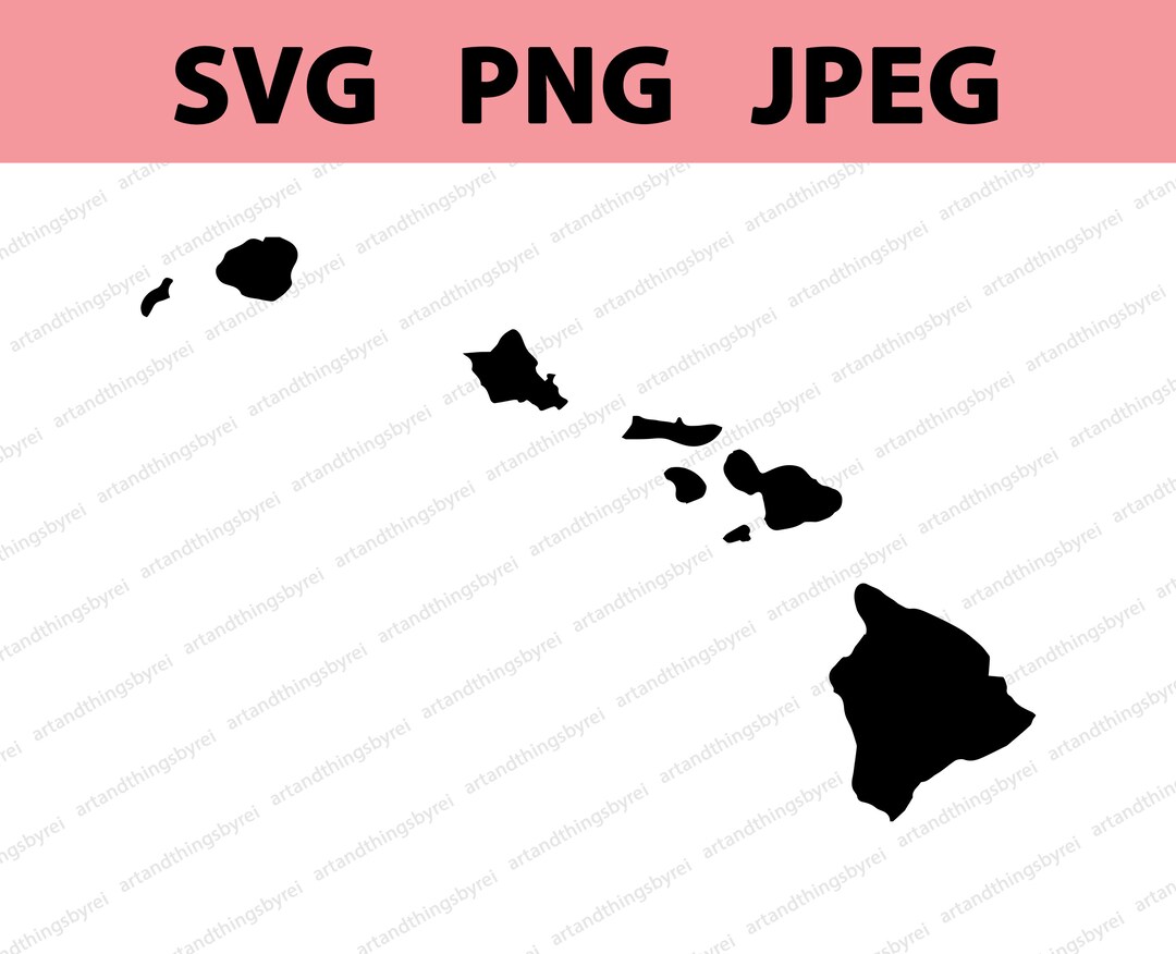 Hawaii State Outline SVG/PNG/JPG - Etsy