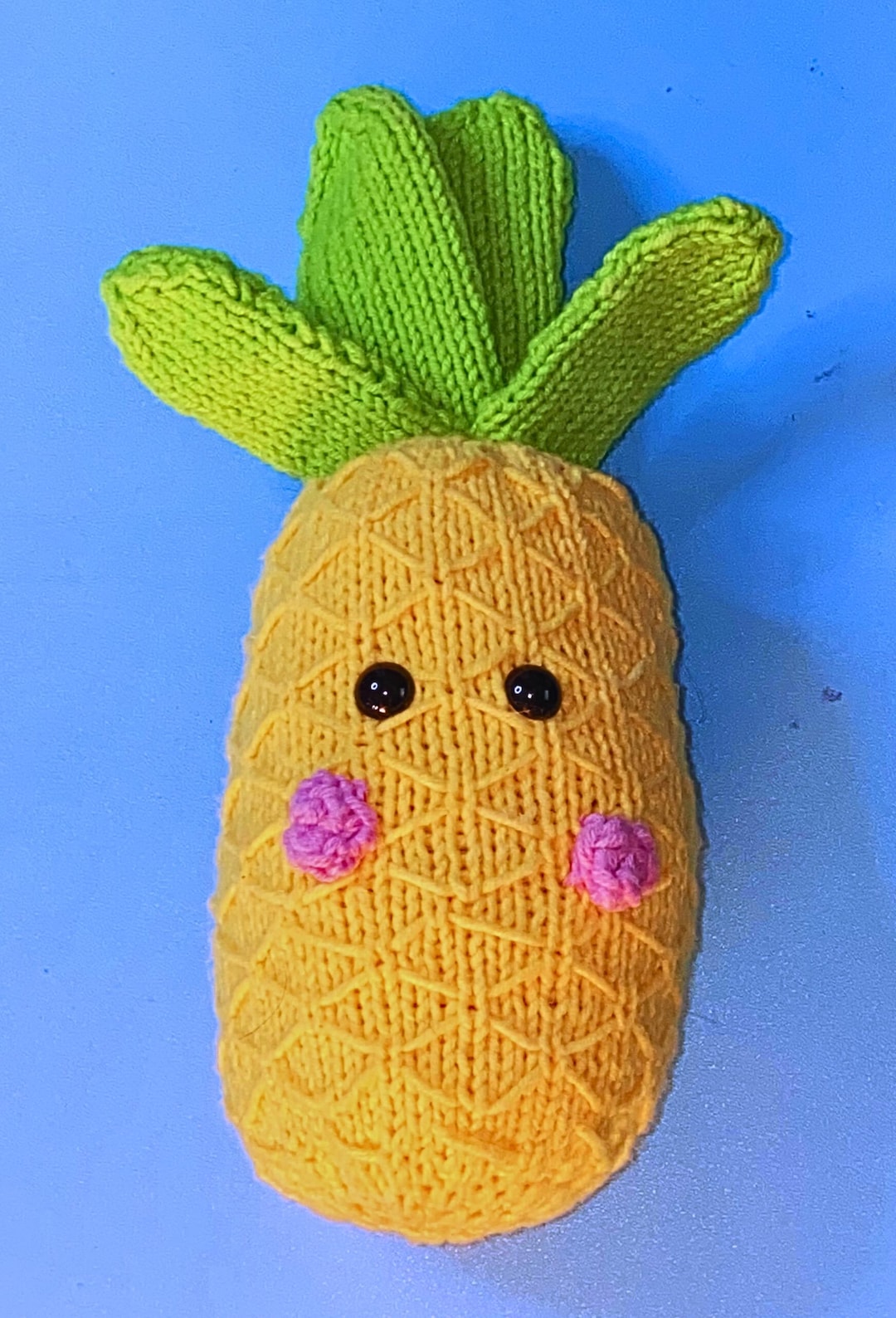 Pinky the Pineapple Knitted Fruit Friend - Etsy