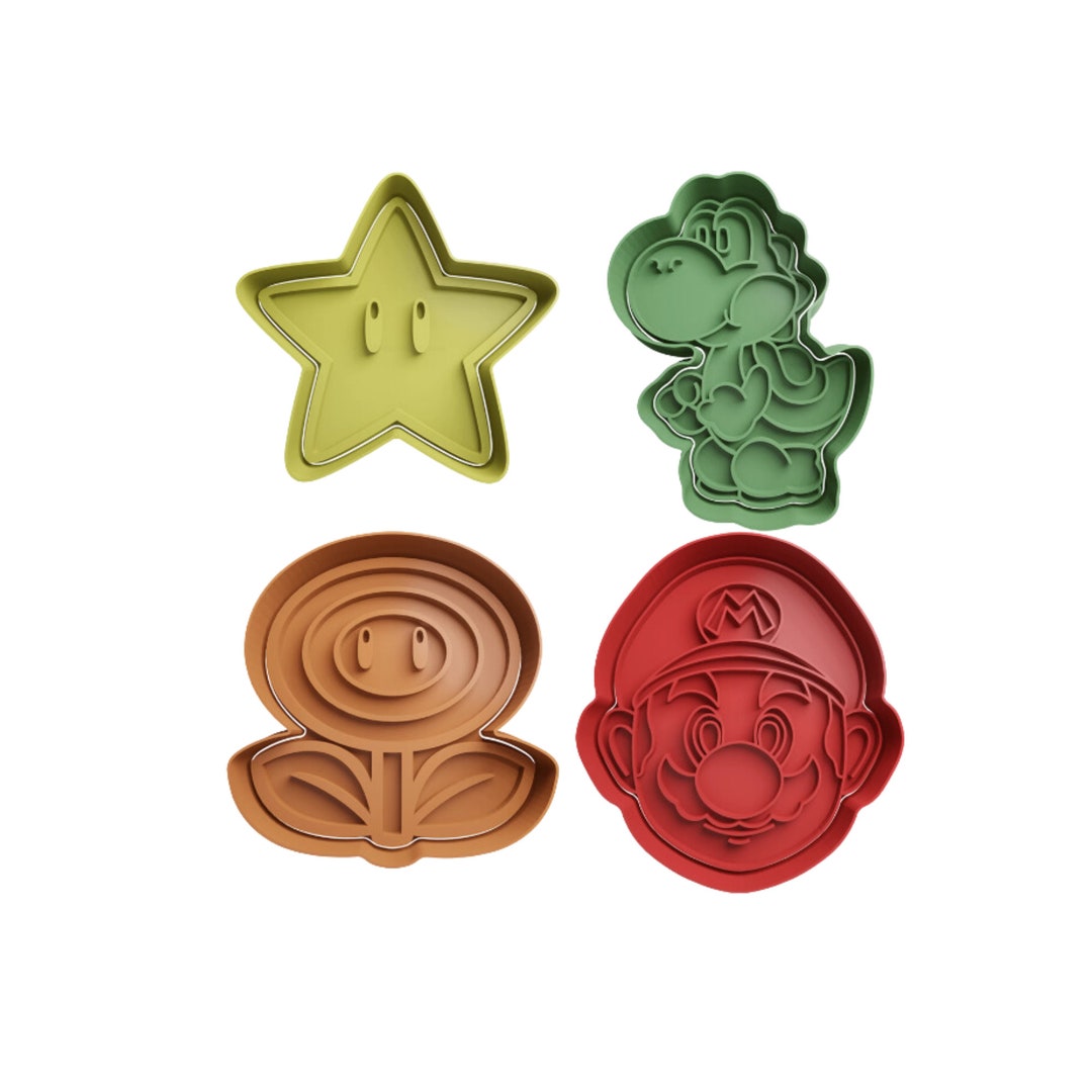 Mario Cookie Cutters Set of 4 - Etsy