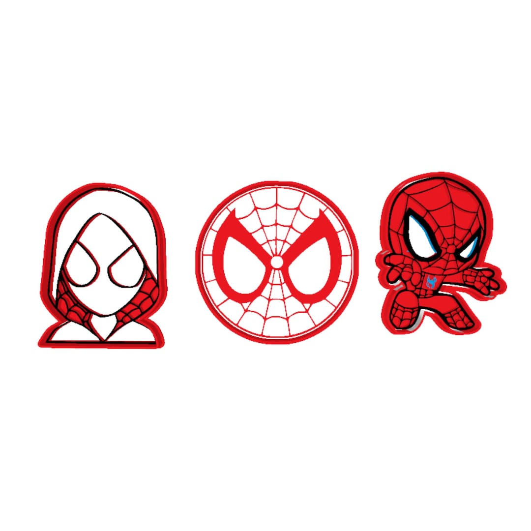 Spider Man Cookie Cutter Set of 3 - Etsy